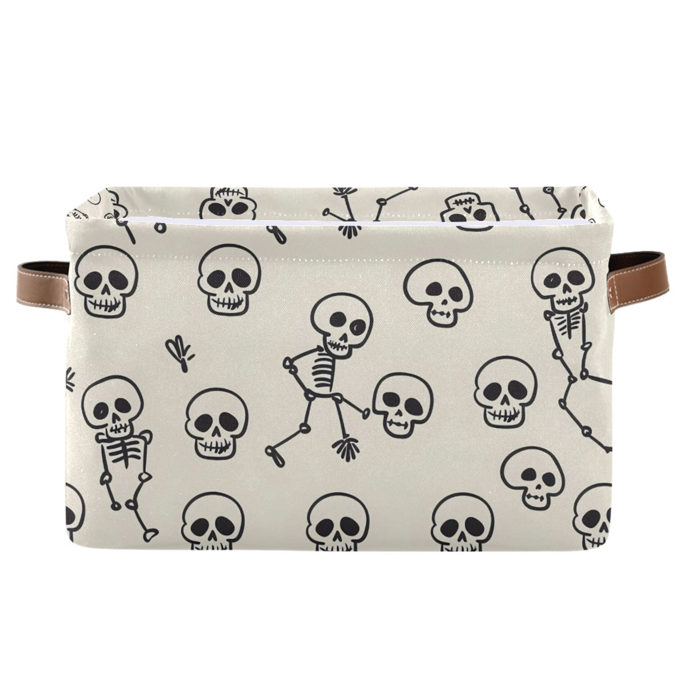 Ryvnso Cute Skeleton Storage Basket Large Bin Foldable Boxes Toys ...