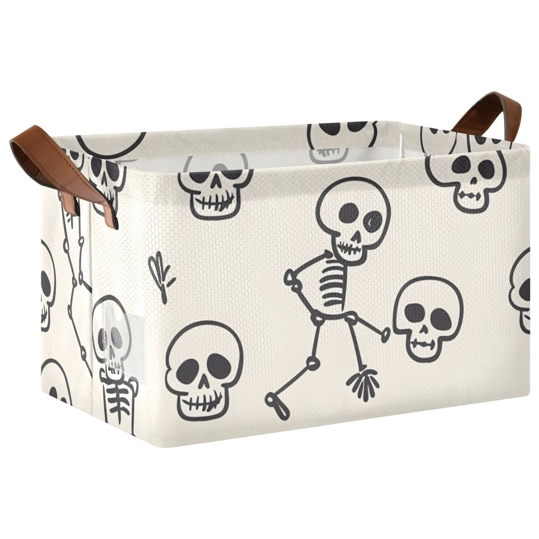 Ryvnso Cute Skeleton Storage Bins Large Basket Foldable Cube Toys ...