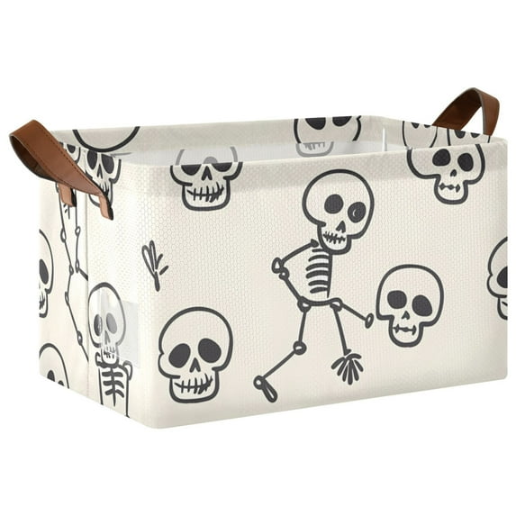 Ryvnso Cute Skeleton Storage Bins Large Basket Foldable Cube Toys ...