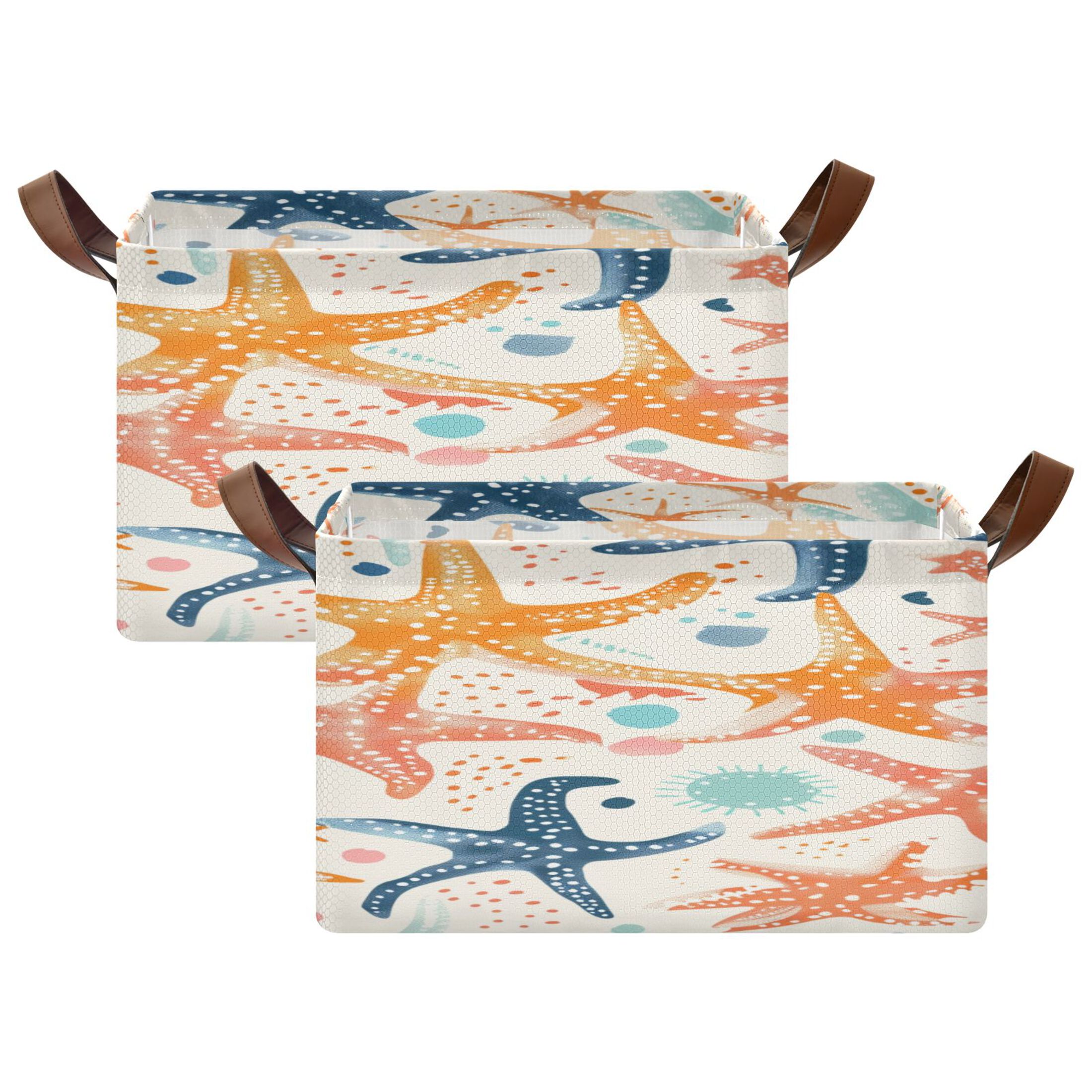 Ryvnso Cute Starfish Storage Bins Large Basket Foldable Cube Toys ...