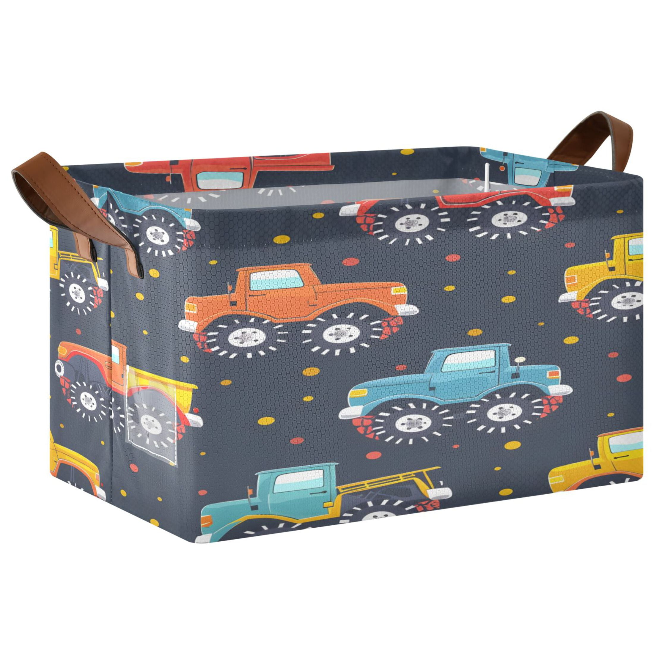 Ryvnso Cute Vehicles Car Storage Bins Large Basket Foldable Cube Toys ...