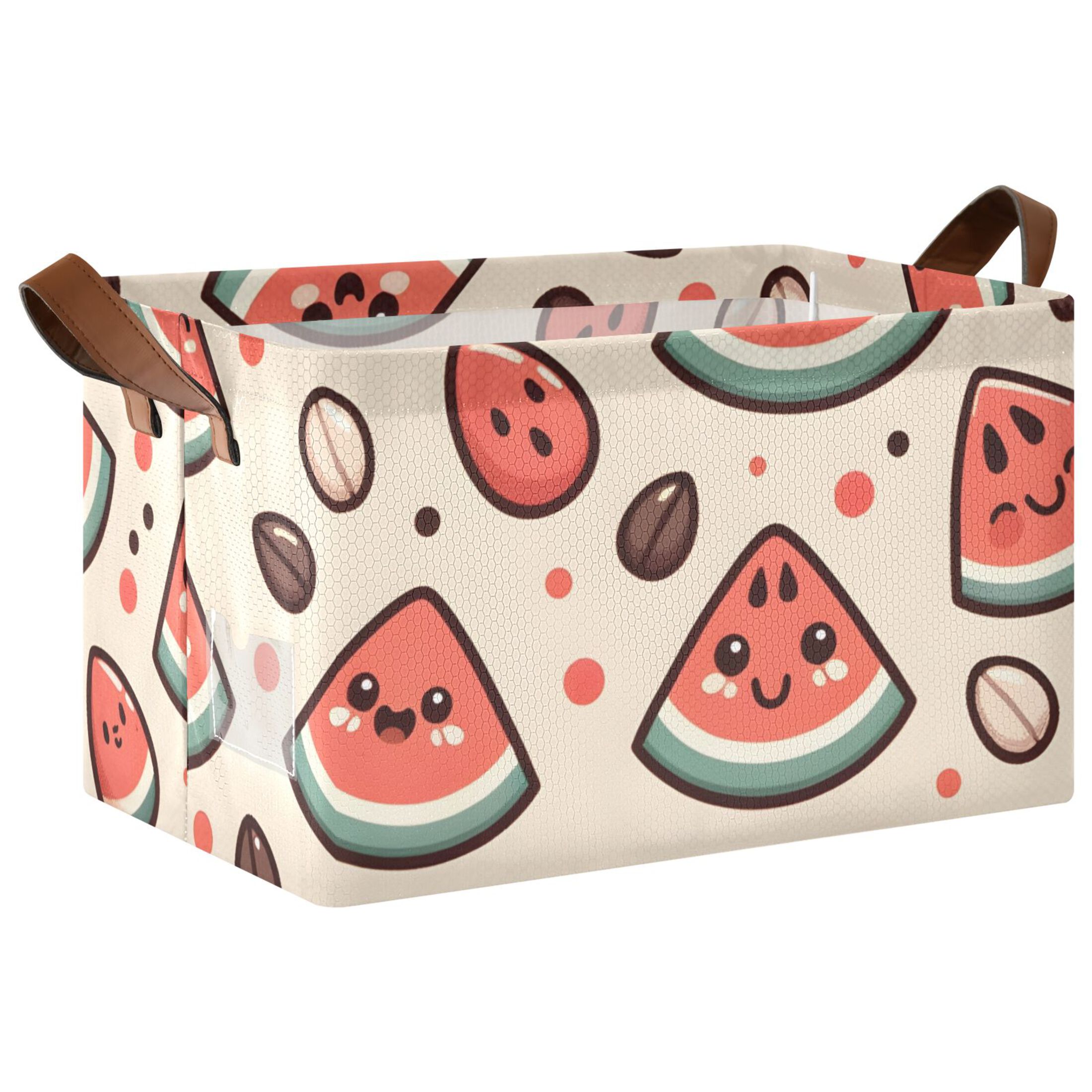 Ryvnso Cute Watermelon Storage Bins Large Basket Foldable Cube Toys ...