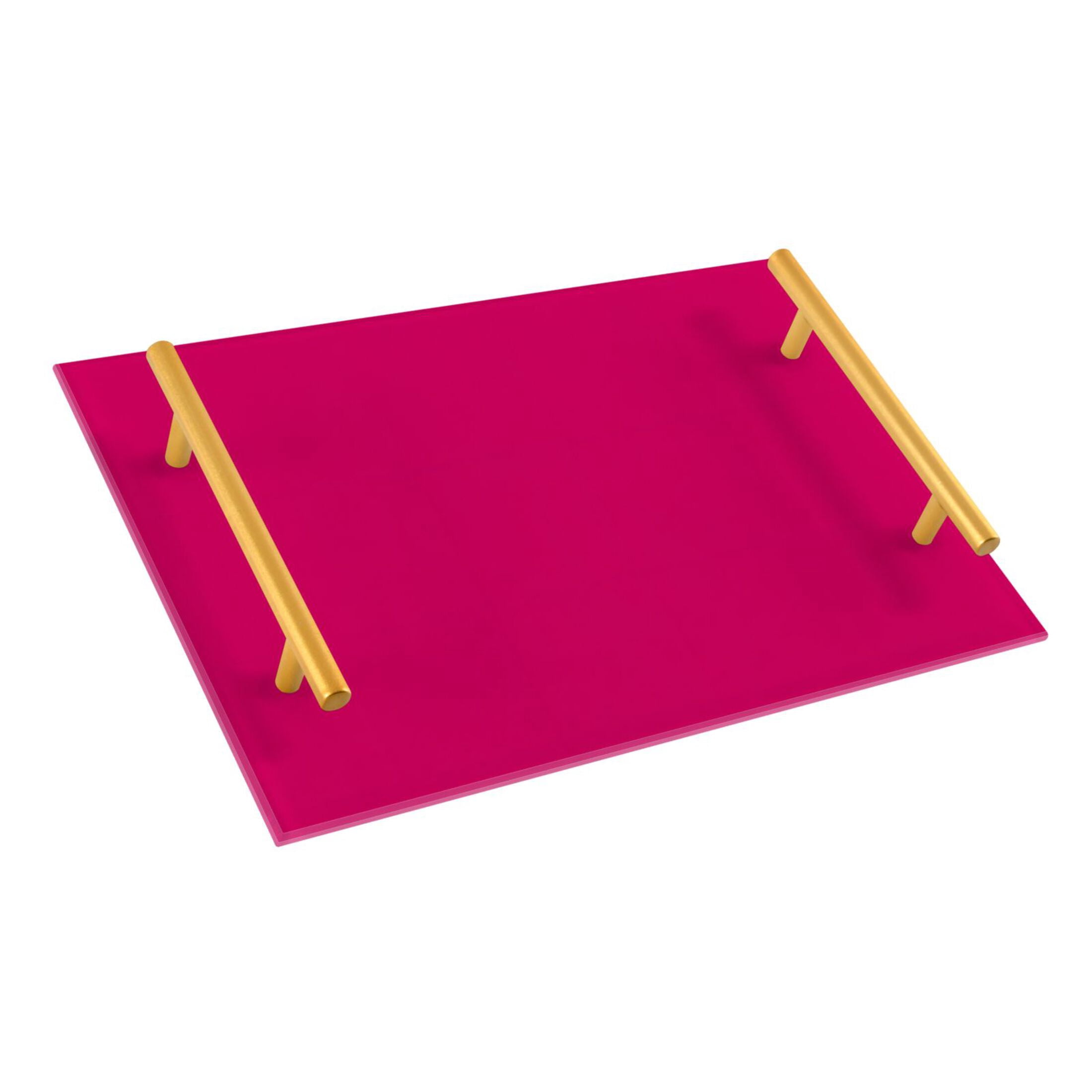 Ryvnso Deep Pink Bathroom Tray Vanity Countertop Trays Acrylic ...
