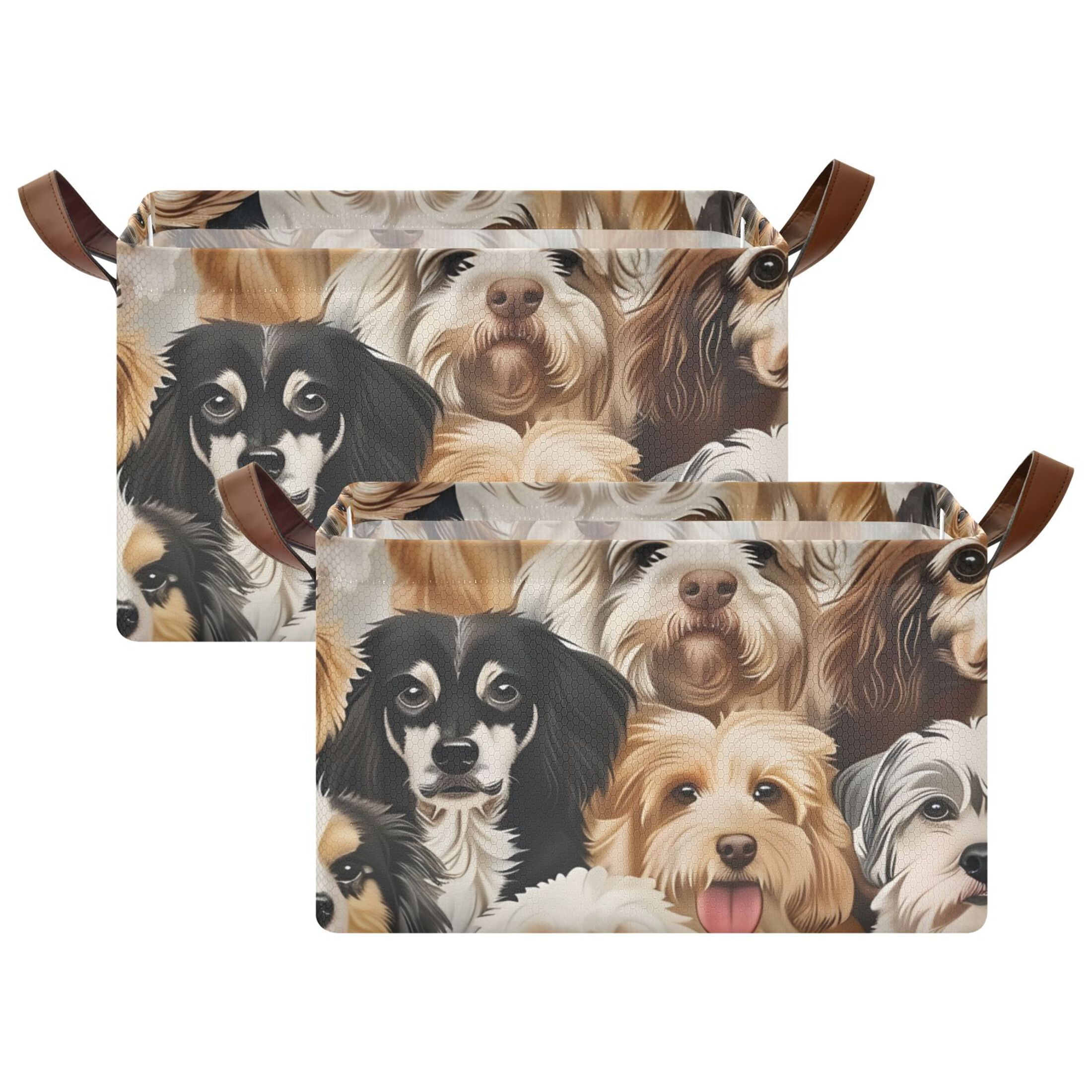 Ryvnso Different Cute Dogs Storage Bins Large Basket Foldable Cube Toys ...
