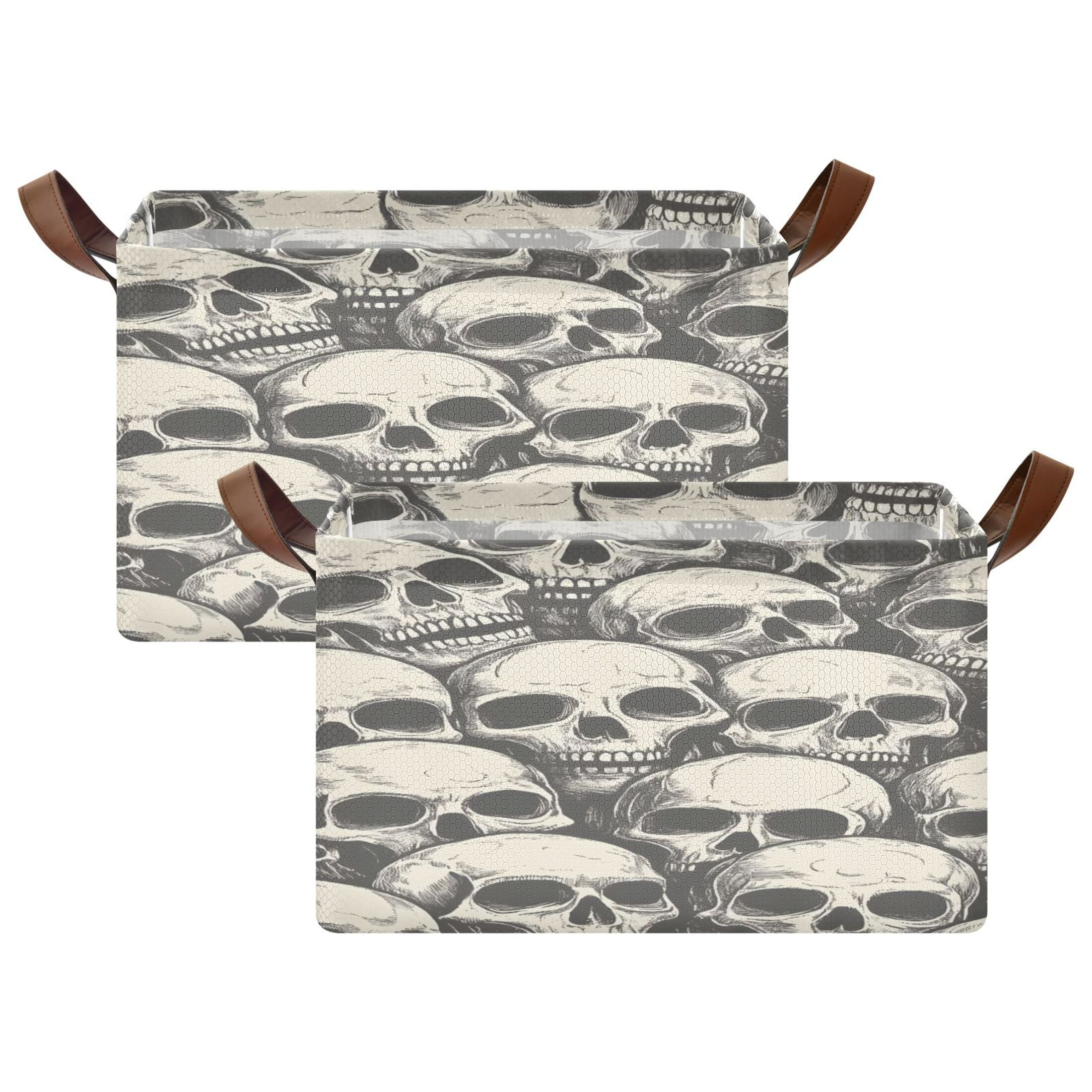 Ryvnso Doodle Skeleton Storage Bins Large Basket Foldable Cube Toys ...