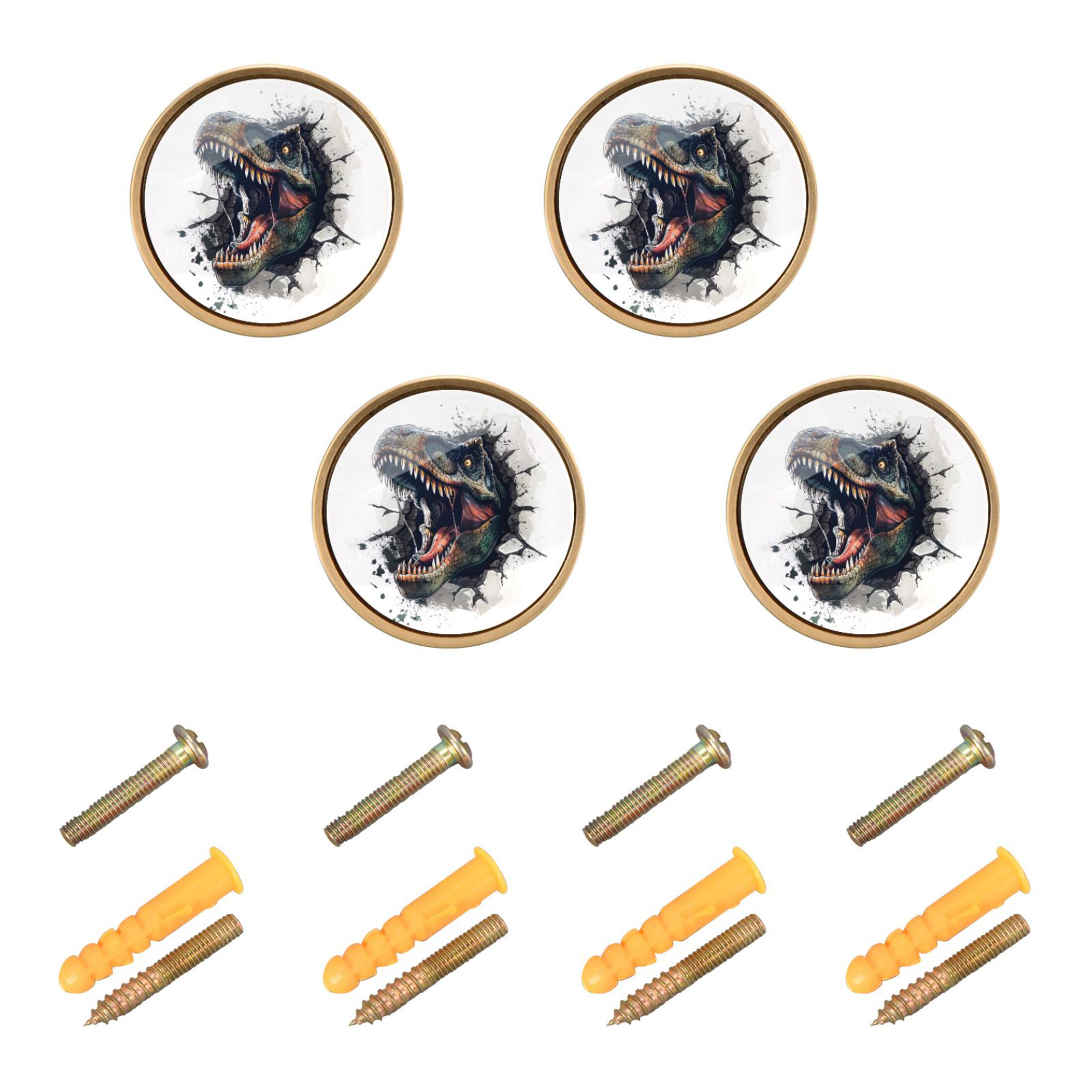 Ryvnso Dragon in Wall Cabinet Knobs Kitchen Door Round Pulls Drawers ...