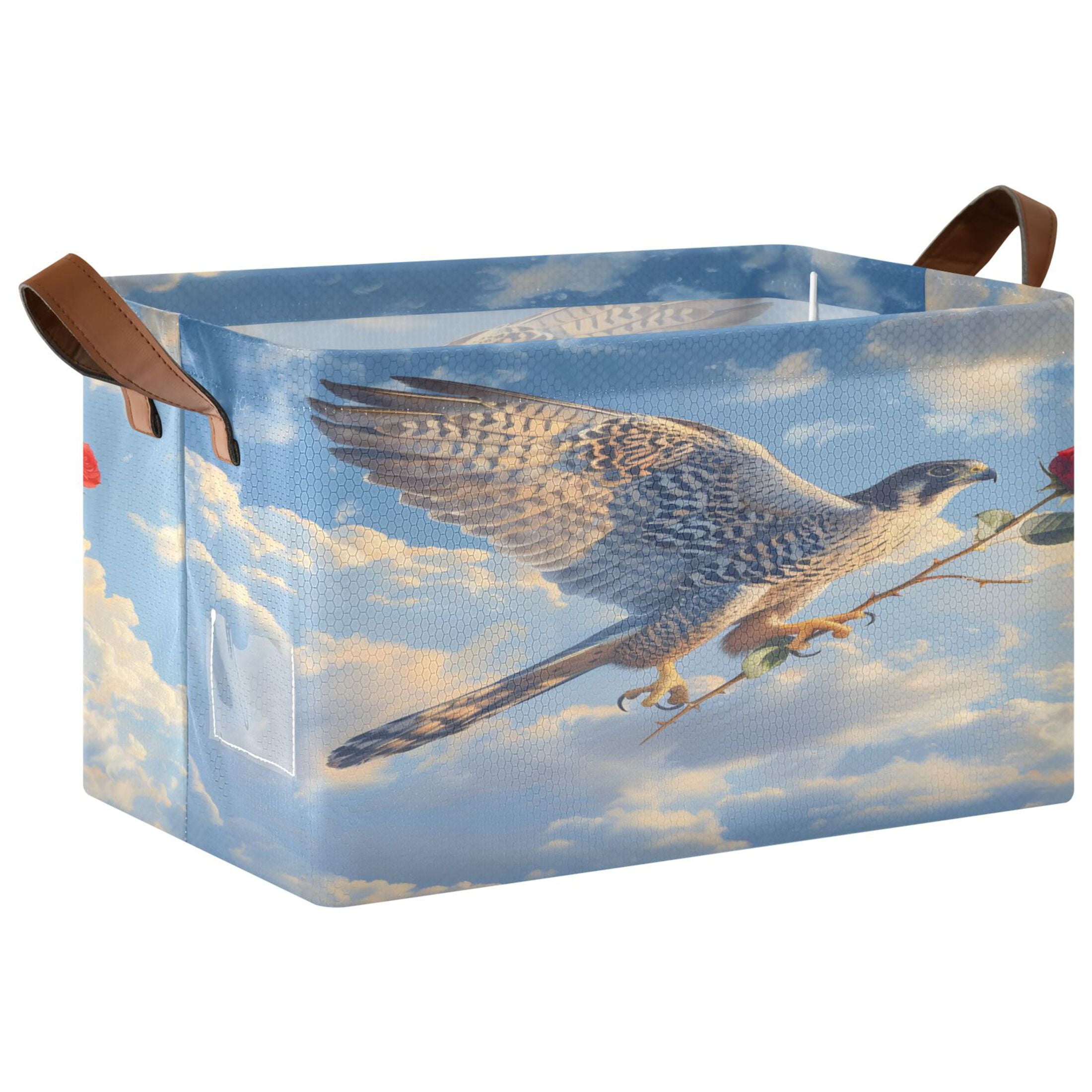 Ryvnso Eagle Flying in Sky with Roses Storage Bins Large Basket ...