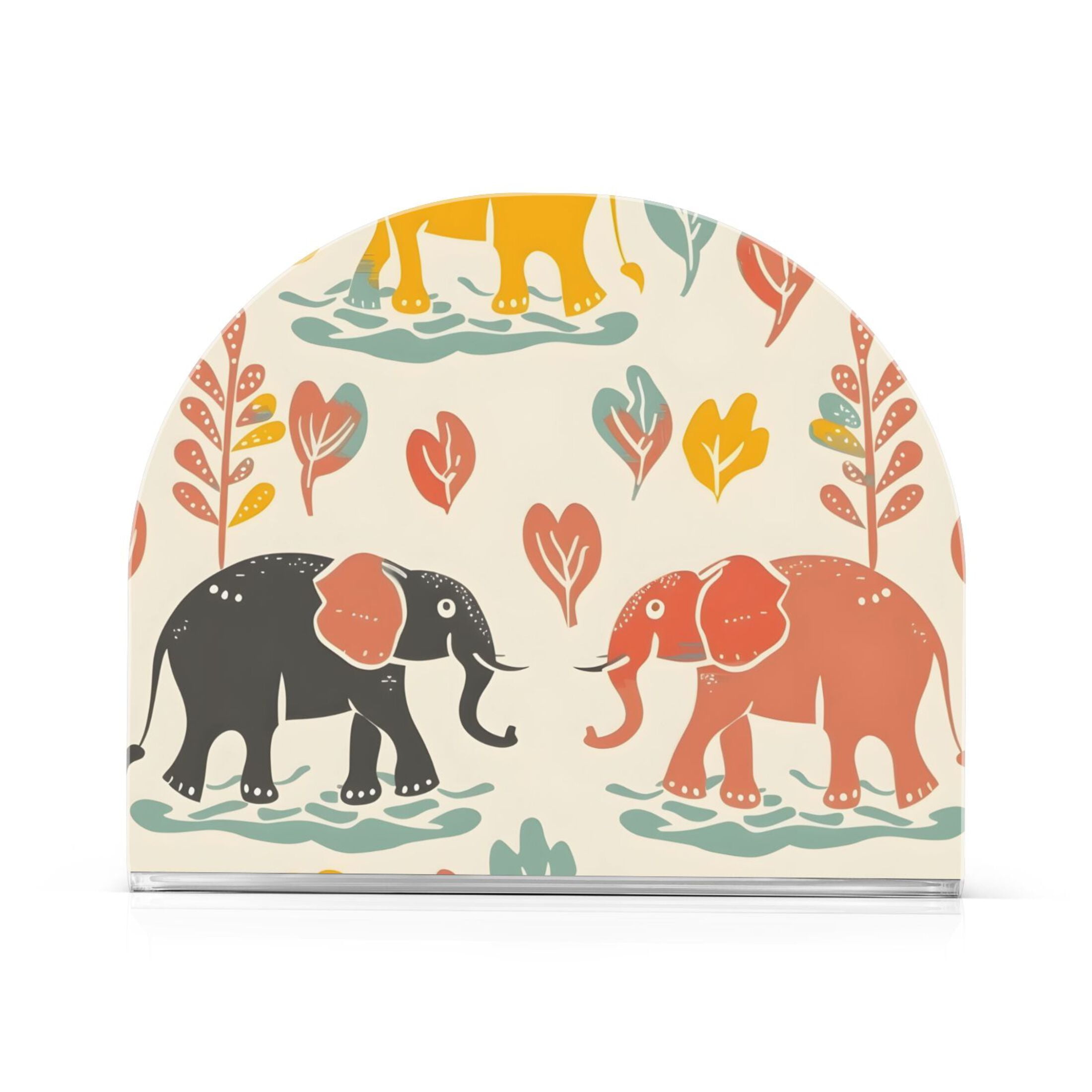 Ryvnso Elephants Family Acrylic Napkin Holder Table Kitchen Paper ...