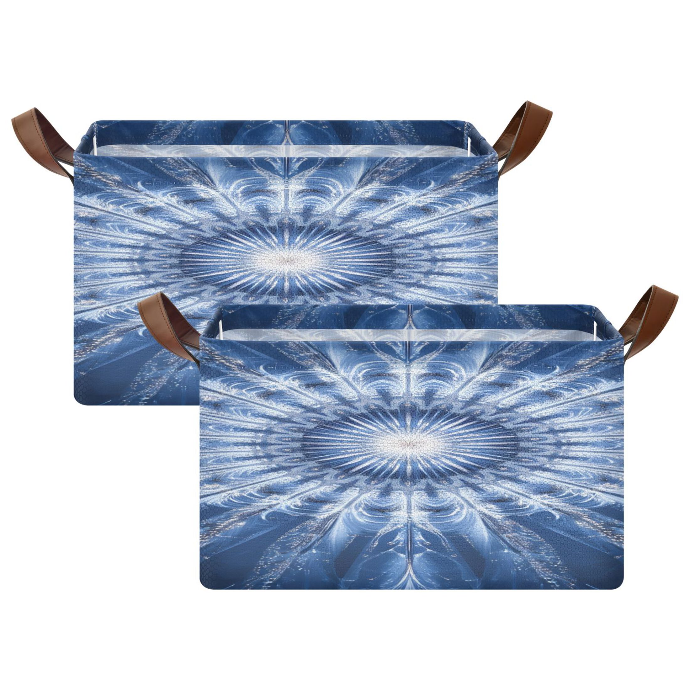 Ryvnso Ethnic Feather Storage Bins Large Basket Foldable Cube Toys ...