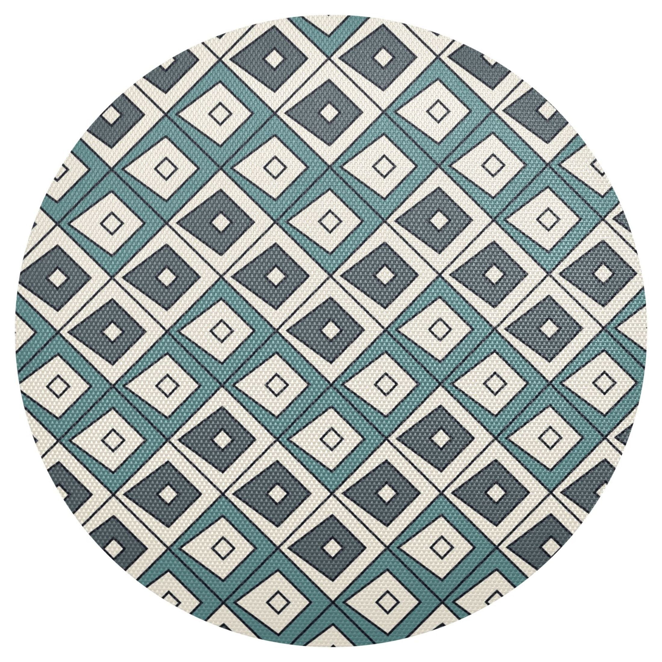 Ryvnso Ethnic Tribal Geometric Round Plate Mats Dining Table Placemat 1 ...