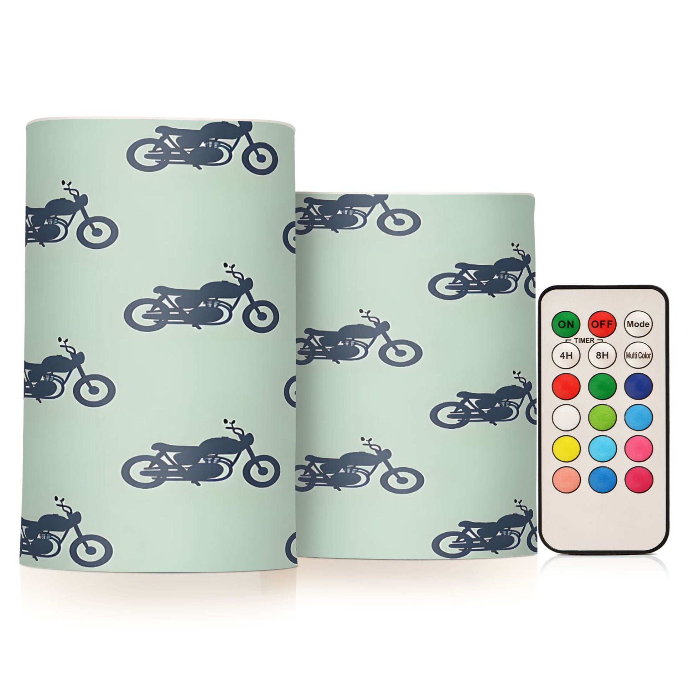 Ryvnso Flickering Flameless Candles Motorcycle Retro 2 PCs LED Candles ...