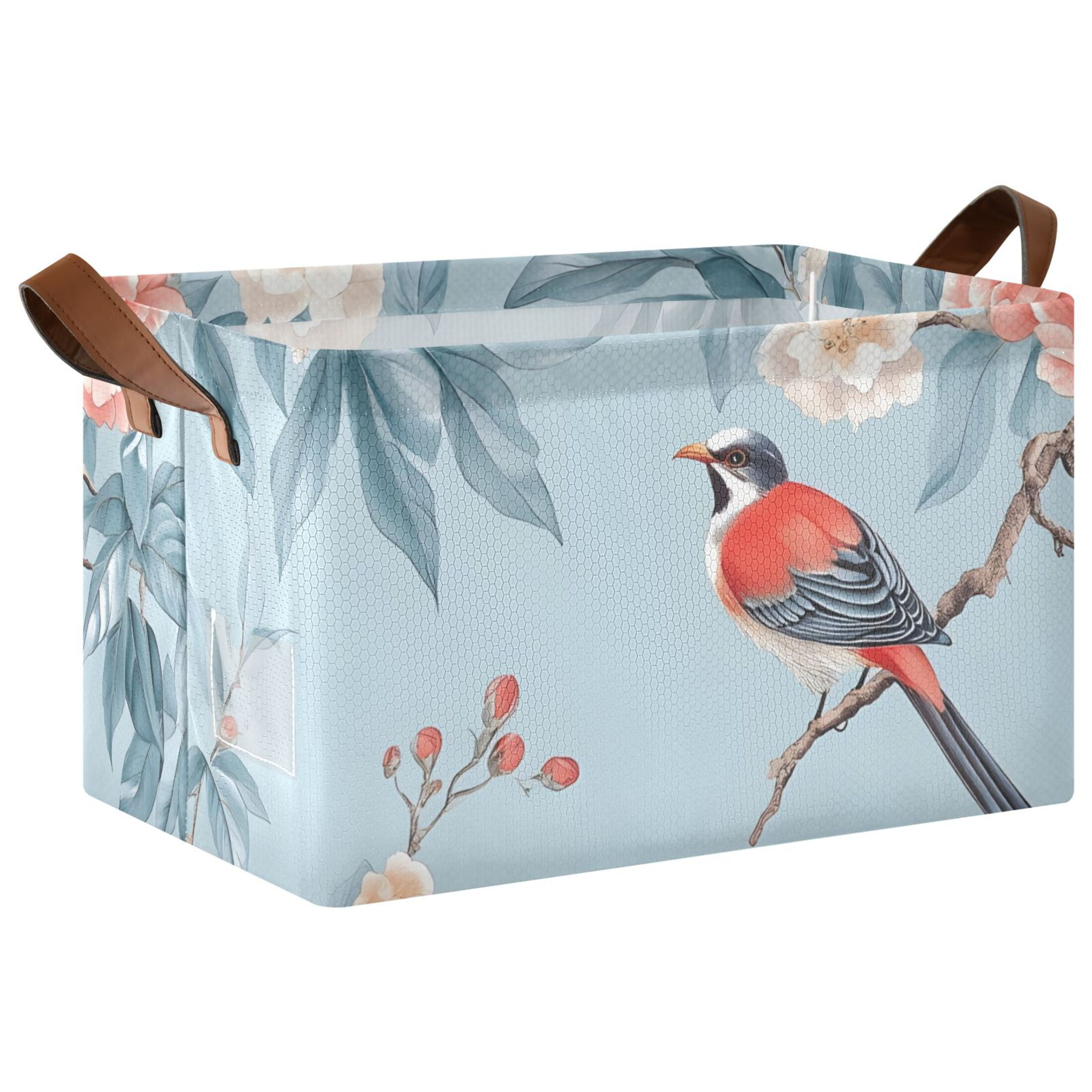 Ryvnso Floral Bird Storage Bins Large Basket Foldable Cube Toys ...