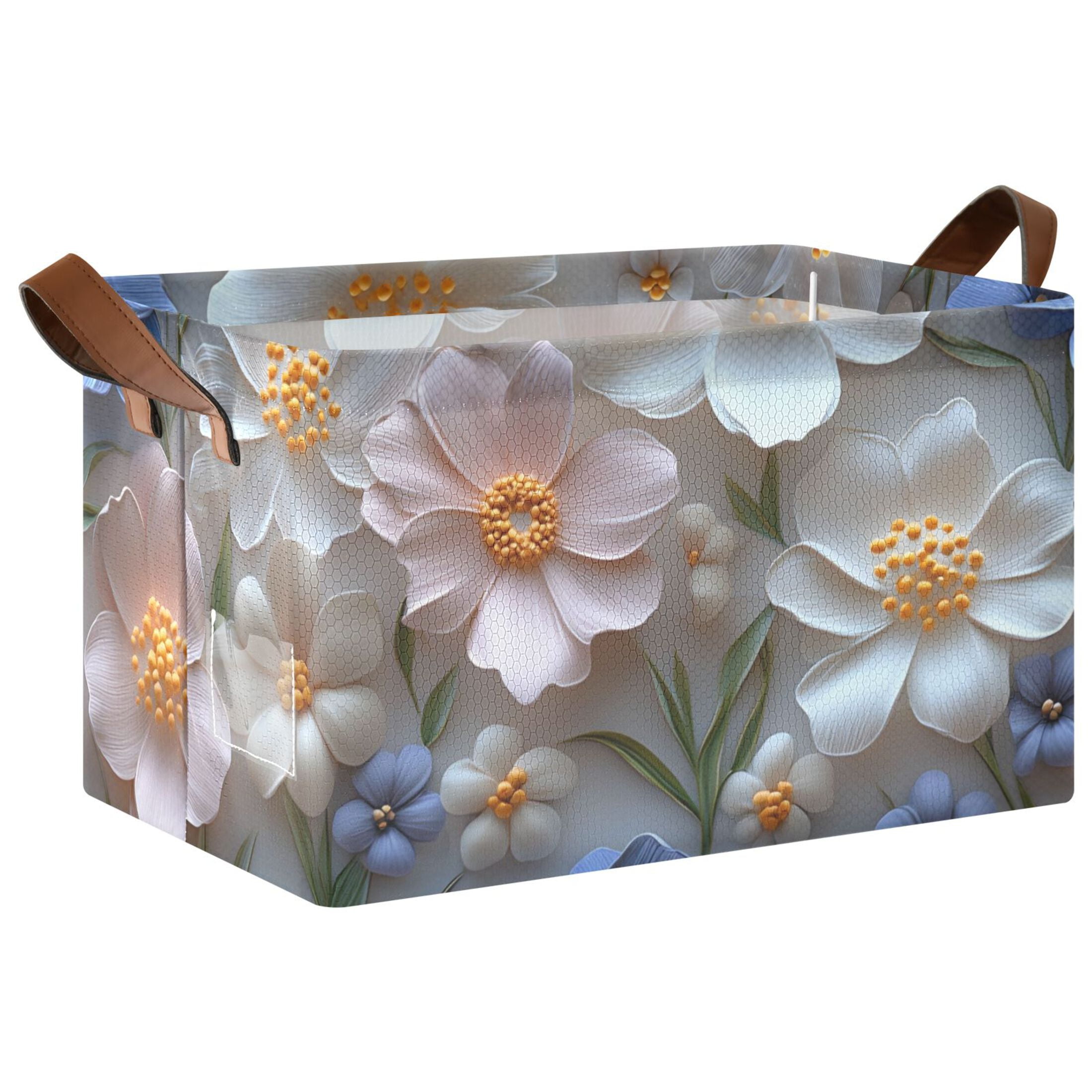 Ryvnso Flower Patern Storage Bins Large Basket Foldable Cube Toys ...