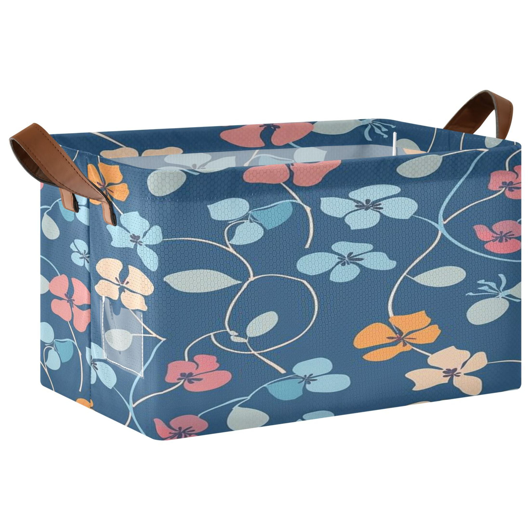 Ryvnso Flowers Floral Storage Bins Large Basket Foldable Cube Toys ...