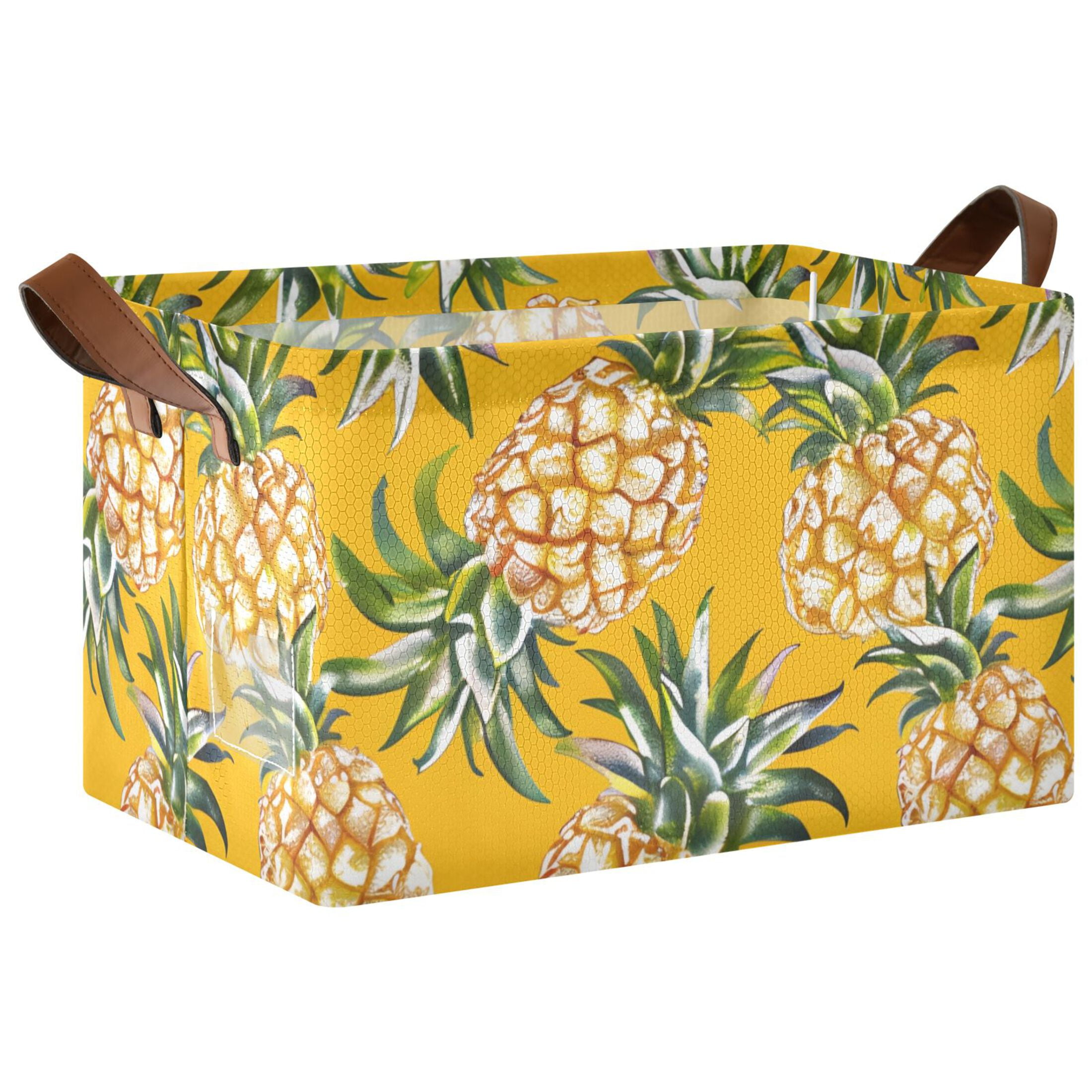 Ryvnso Fruit Pineapple Storage Bins Large Basket Foldable Cube Toys ...