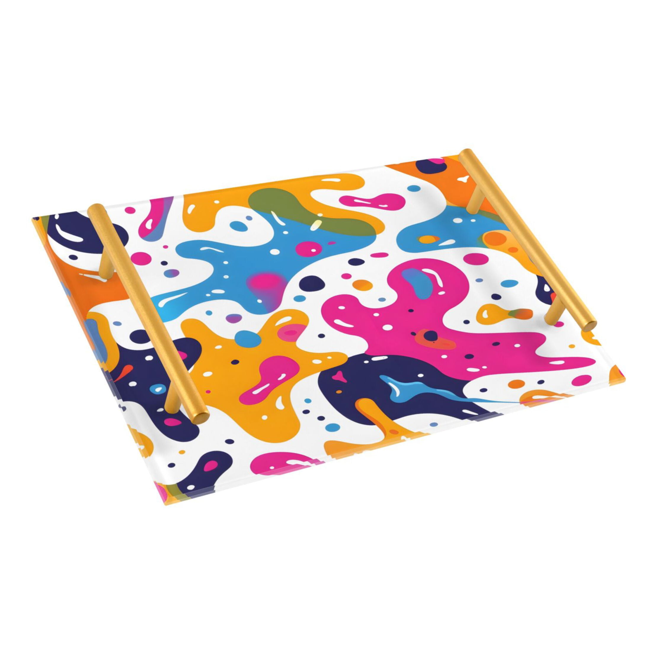 Ryvnso Funny Art Liquid Bathroom Tray Vanity Countertop Trays Acrylic ...