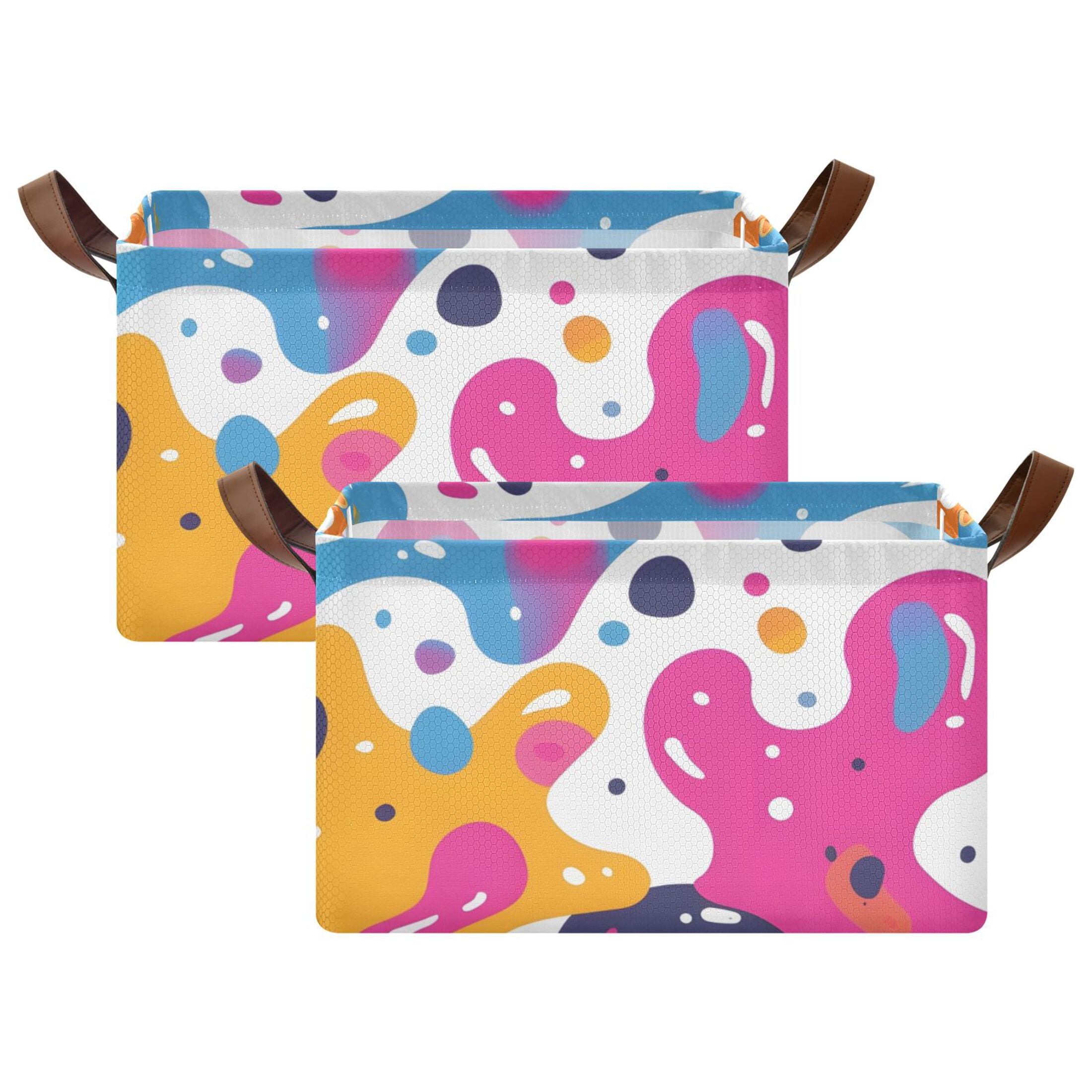 Ryvnso Funny Art Liquid Storage Bins Large Basket Foldable Cube Toys ...