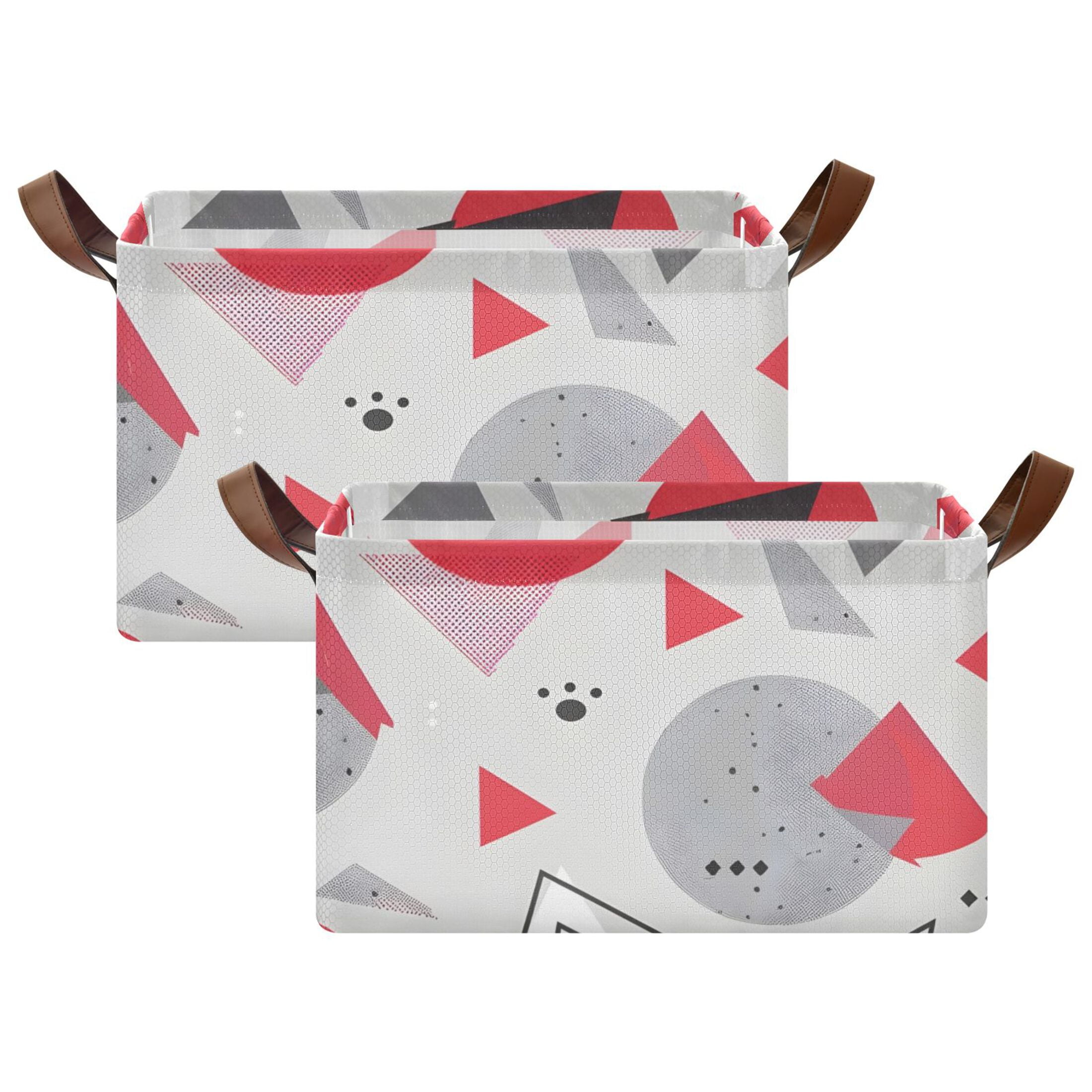 Ryvnso Geometric Triangle and Line Storage Bins Large Basket Foldable ...