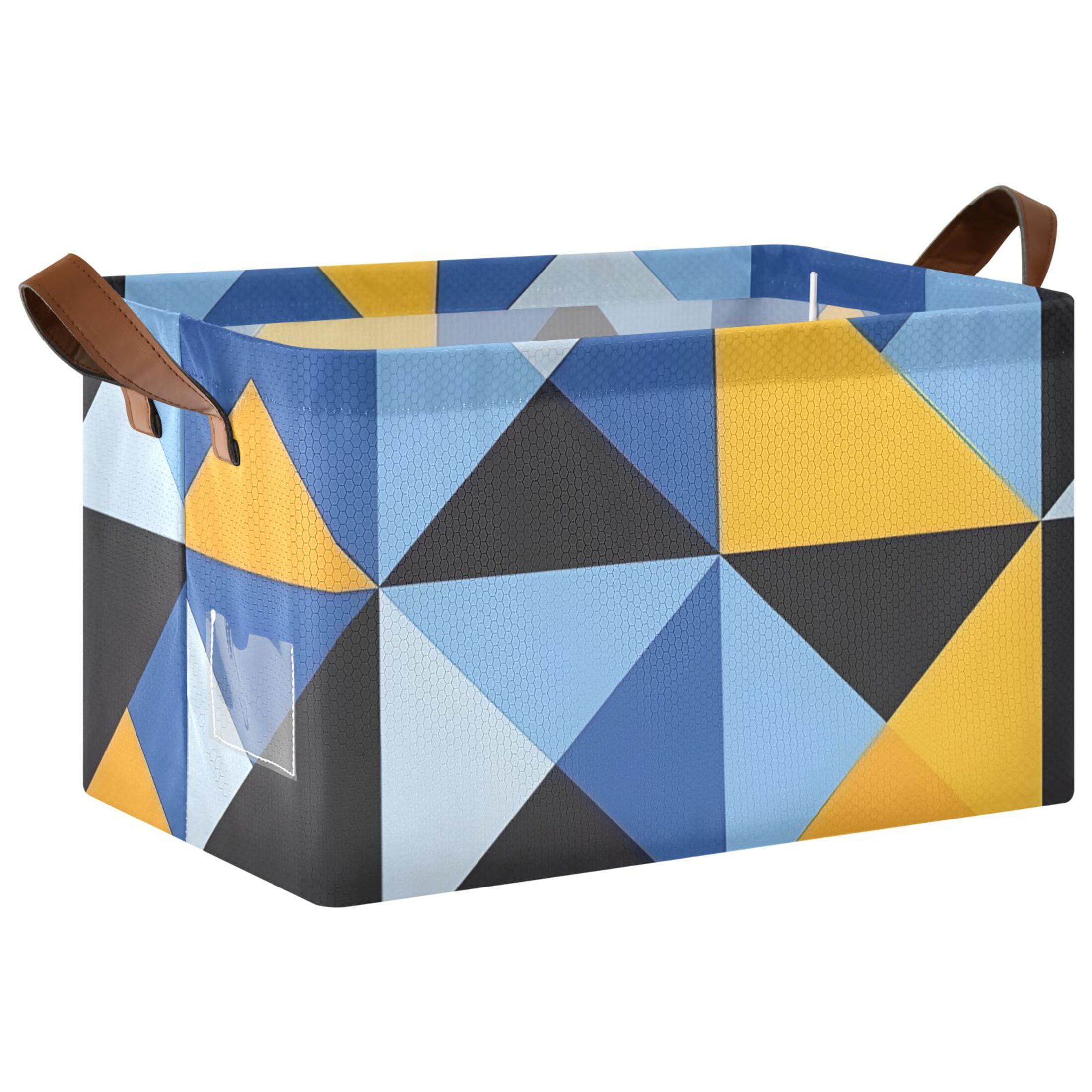 Ryvnso Geometry Triangle Pattern Storage Bins Large Basket Foldable ...