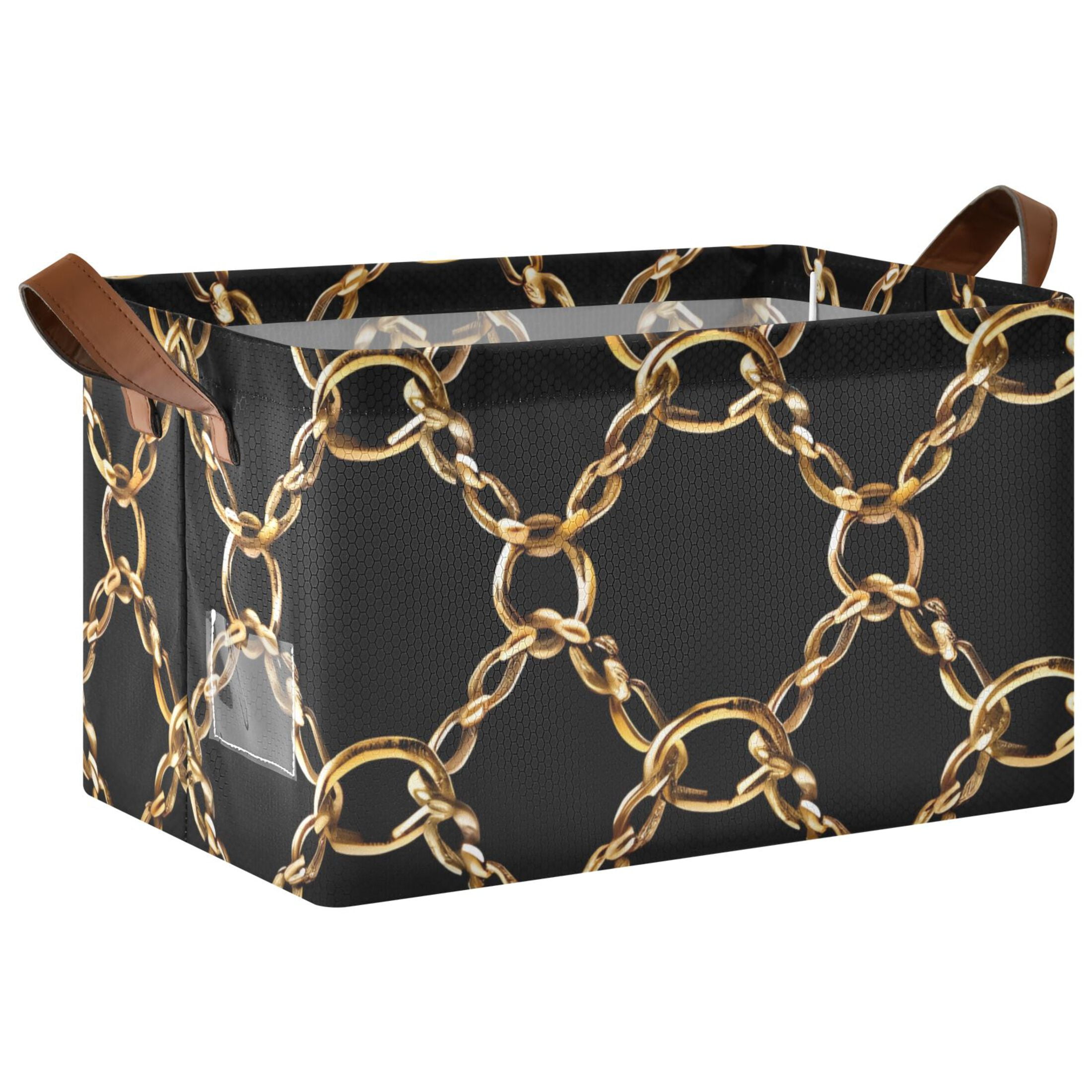 Ryvnso Golden Chains Storage Bins Large Basket Foldable Cube Toys ...