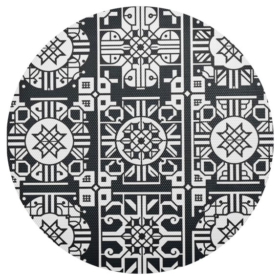Ryvnso Graffiti Lattice Round Plate Mats Dining Table Placemat 1 Piece ...