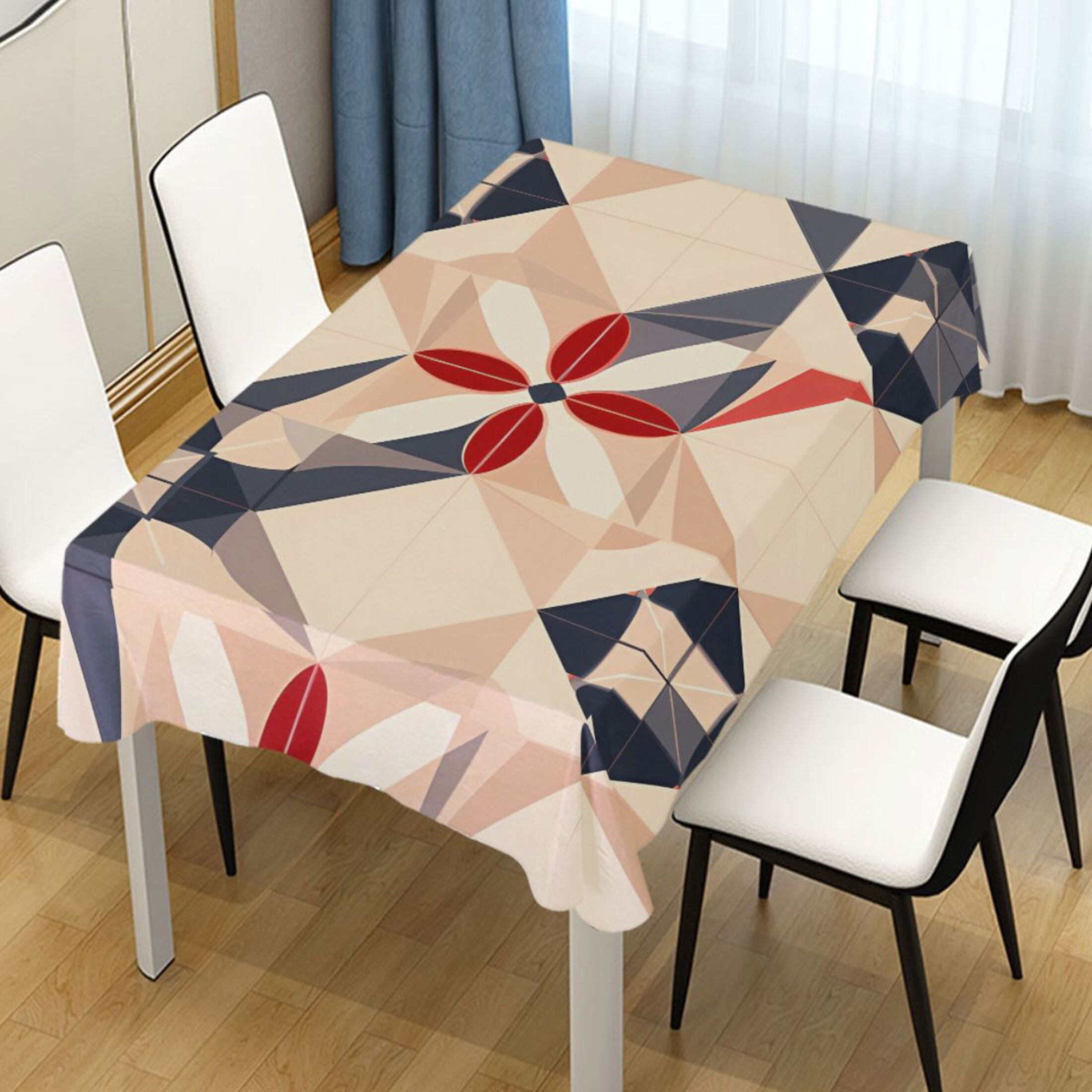 Ryvnso Grid Lattice Rectangle Table Cloth Tablecover Dinning Tablecloth ...