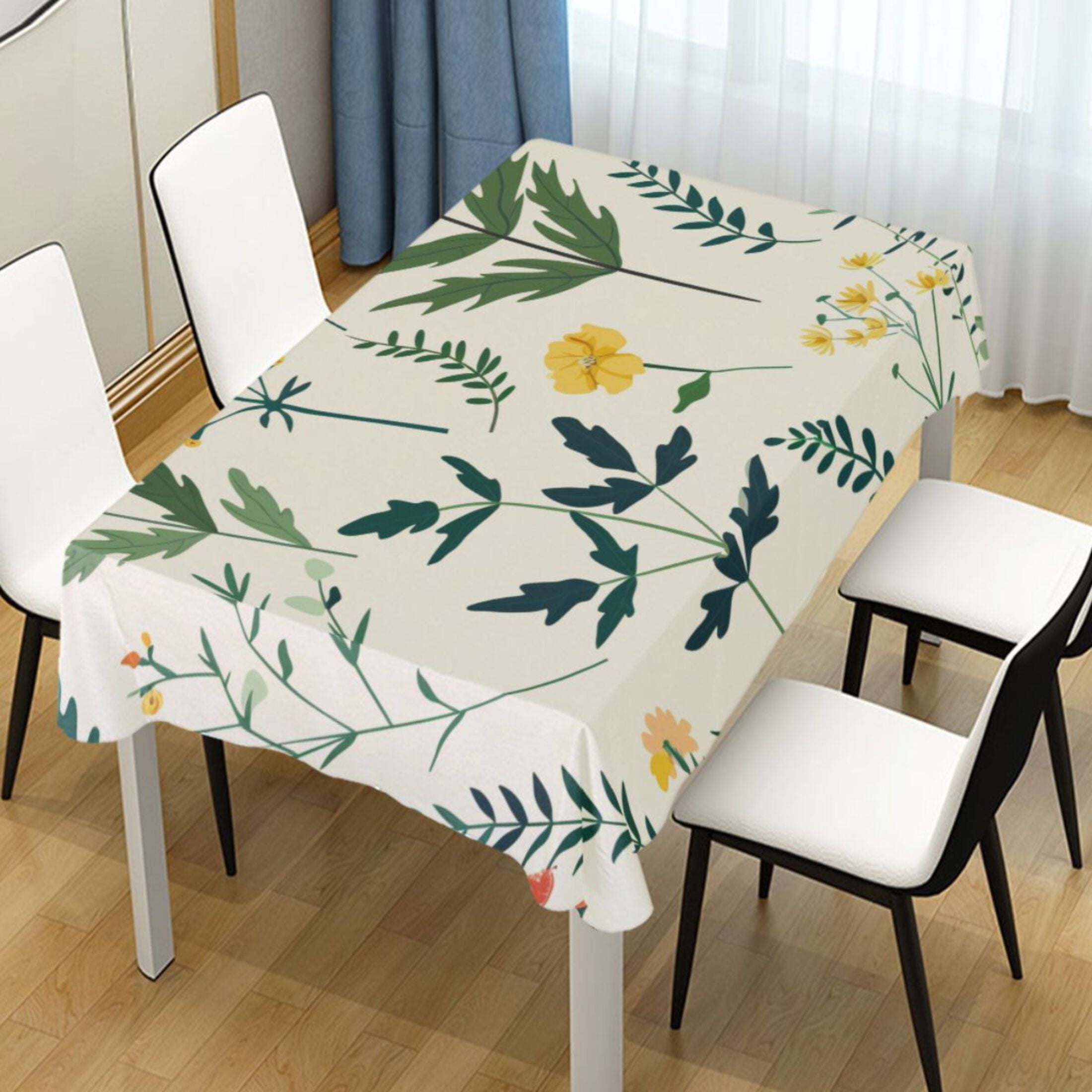 Ryvnso Herb Leaves Plant Rectangle Table Cloth Tablecover Dinning ...