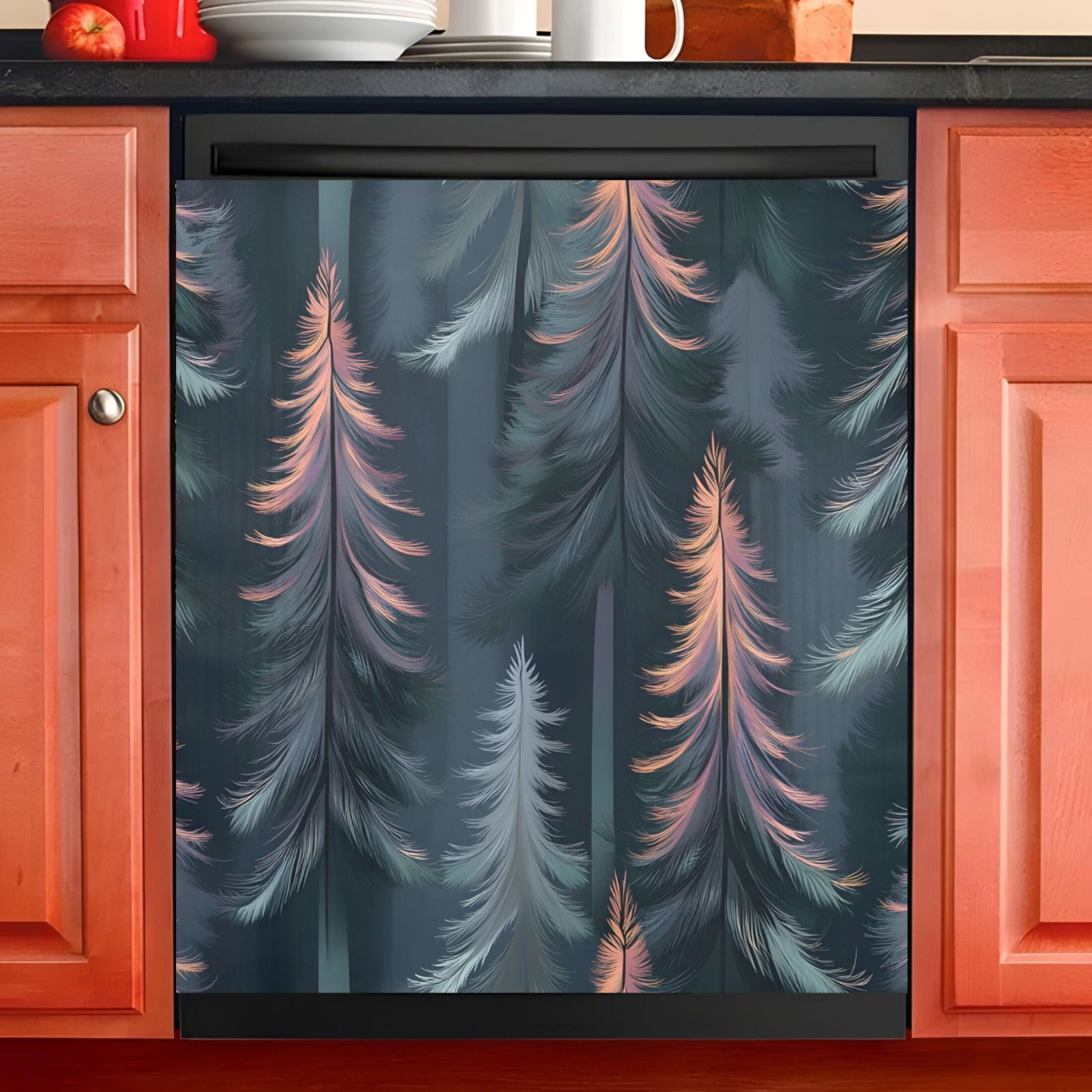 Ryvnso Holographic Forest Pattern Dishwasher Magnetic Refrigerator ...