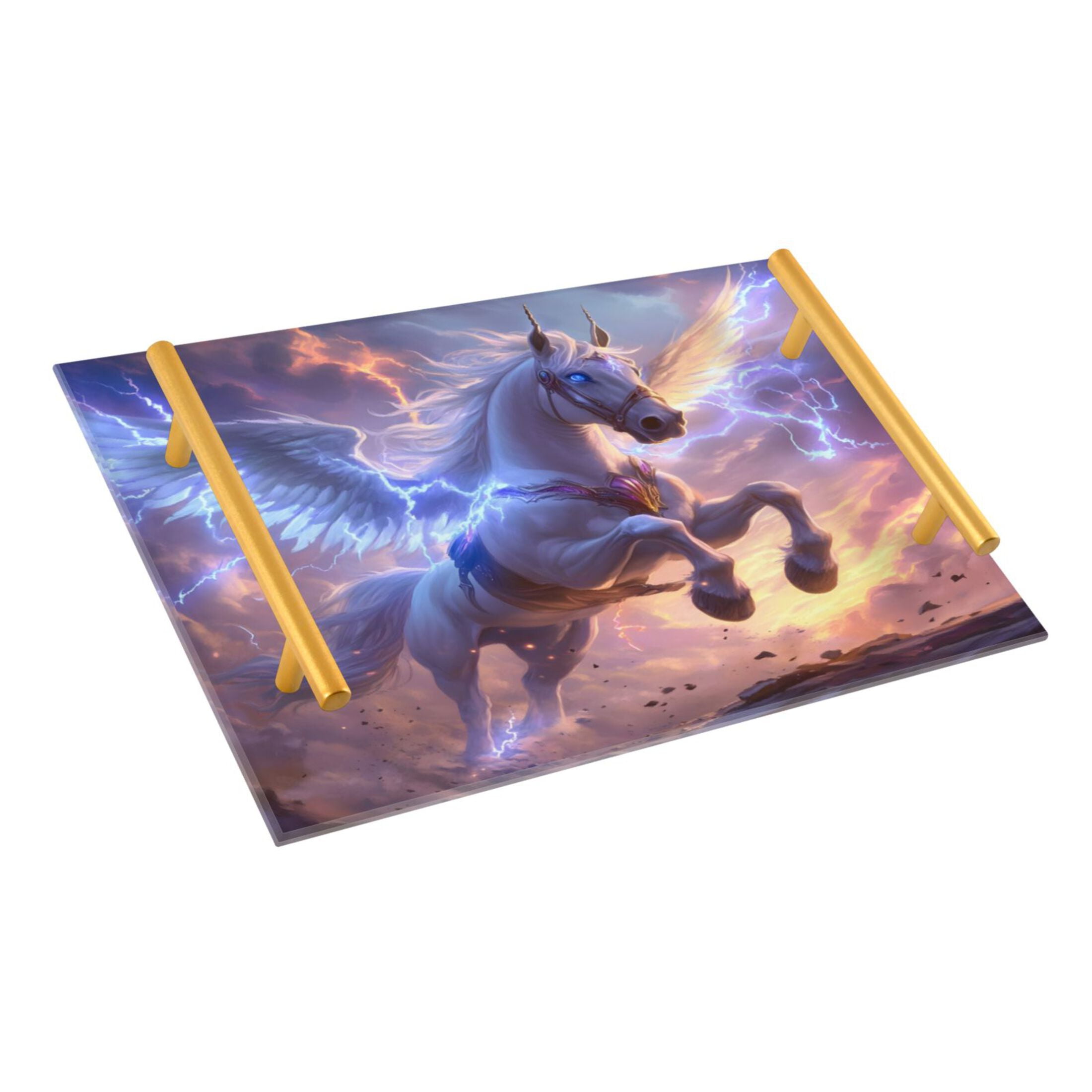 Ryvnso Horse Starry Night Bathroom Tray Vanity Countertop Trays Acrylic ...