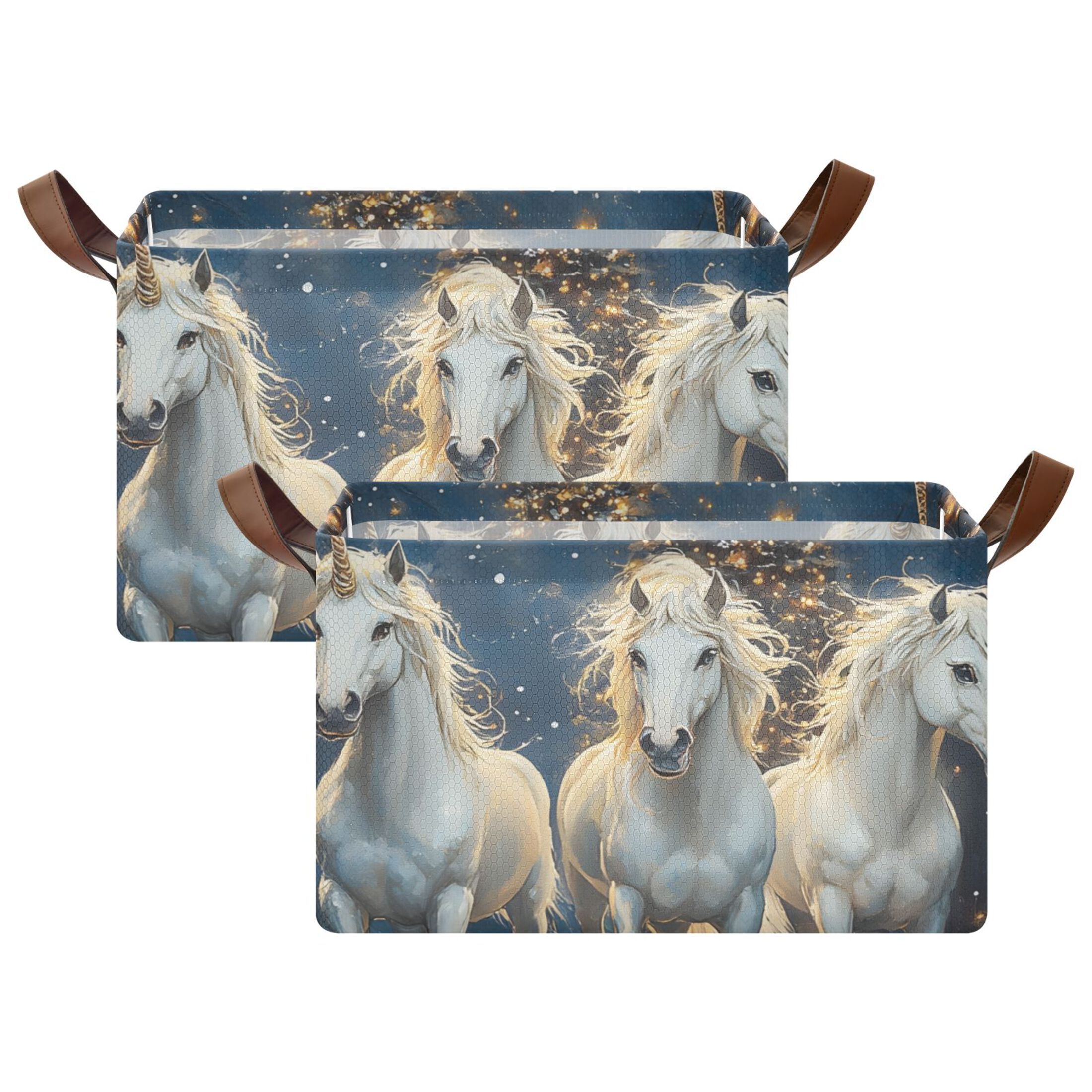 Ryvnso Horse in Winter Storage Bins Large Basket Foldable Cube Toys ...