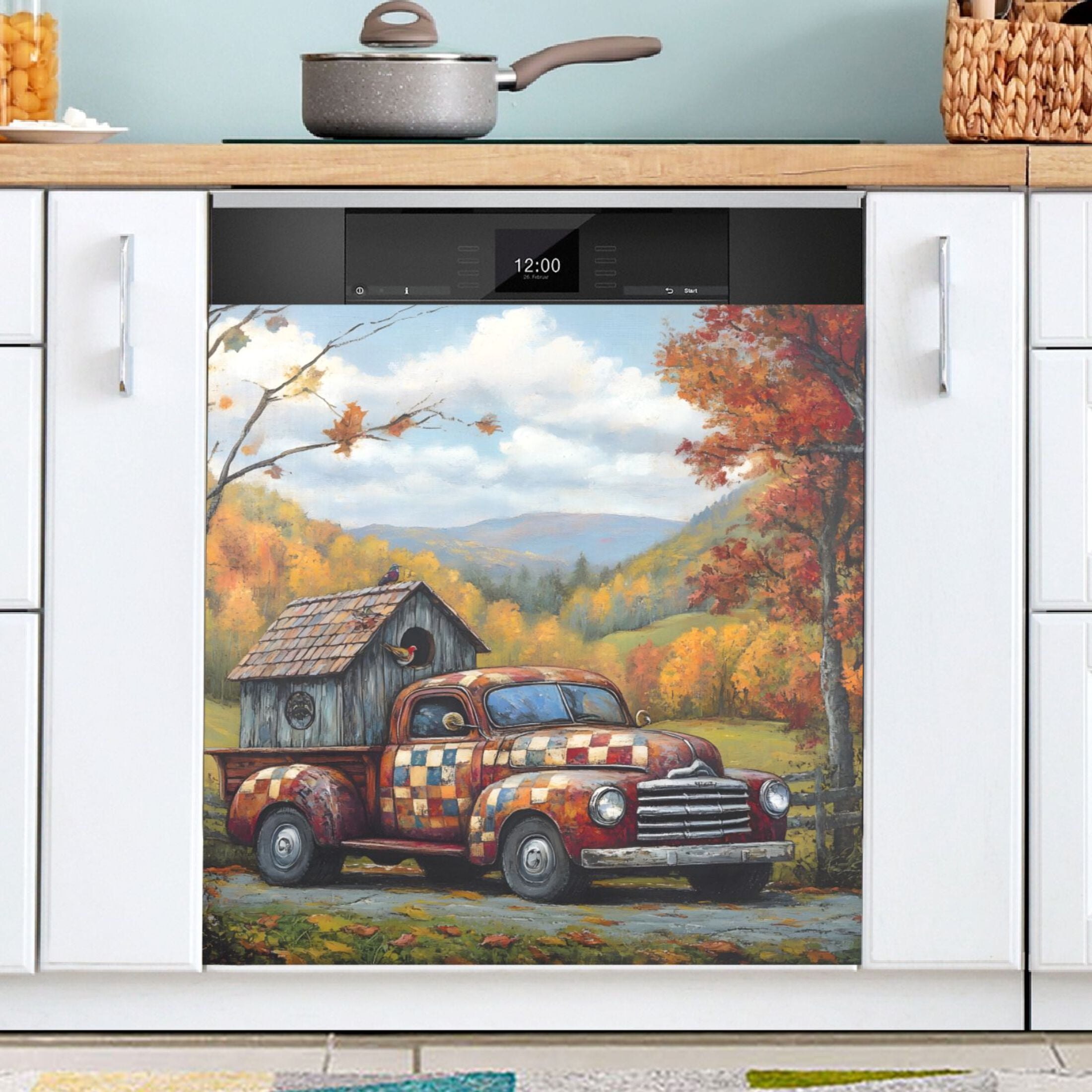 Ryvnso House on Truck View Dishwasher Magnetic Refrigerator Magnet ...
