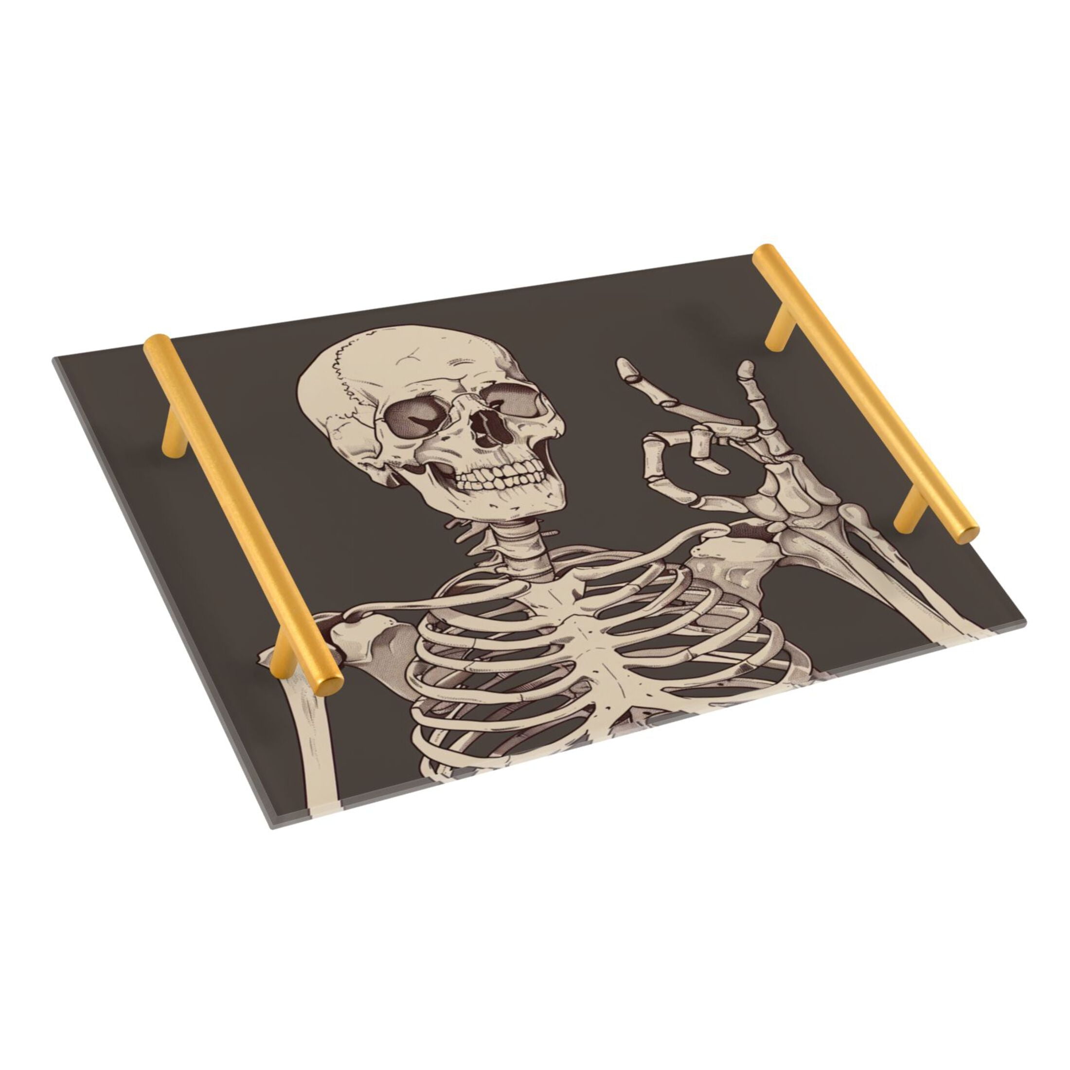 Ryvnso Human Skeleton Bathroom Tray Vanity Countertop Trays Acrylic ...