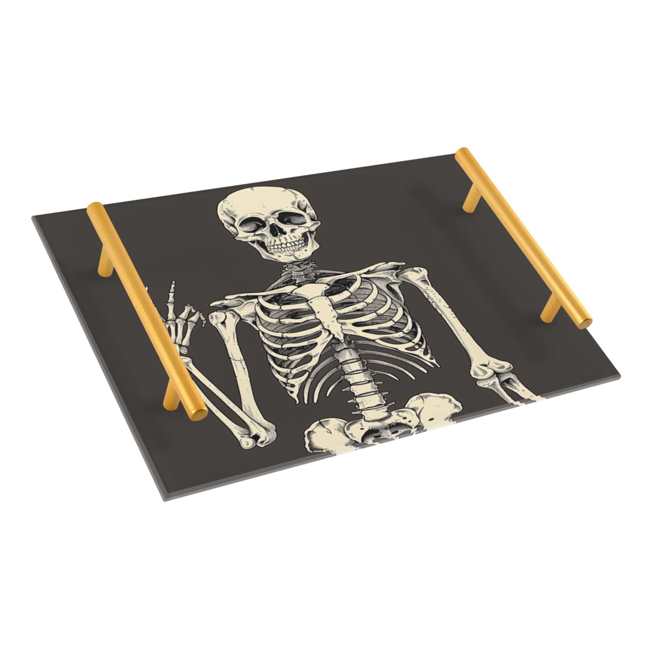 Ryvnso Human Skull Skeleton Bathroom Tray Vanity Countertop Trays ...
