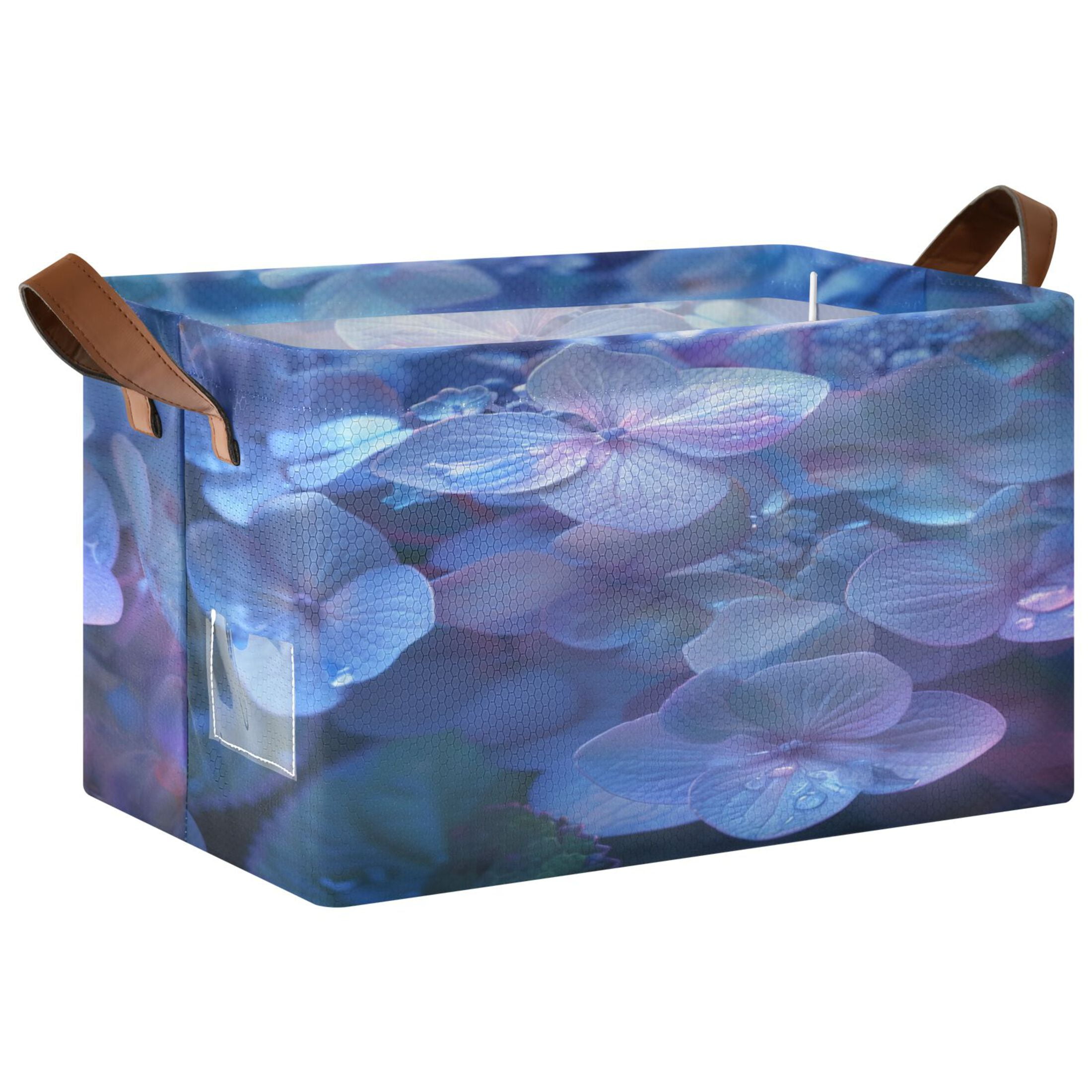 Ryvnso Hydrangeas with Water Drop Storage Bins Large Basket Foldable ...