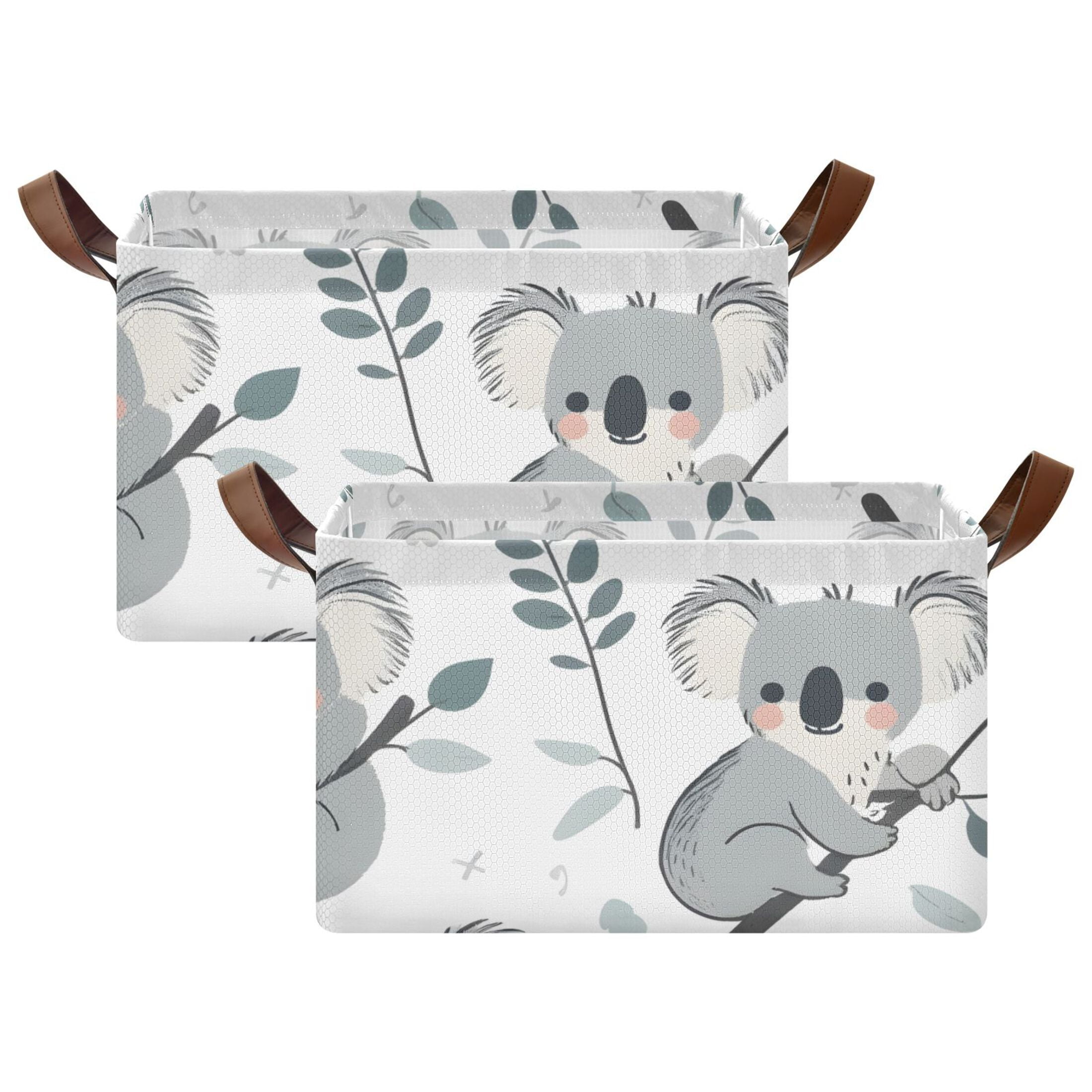 Ryvnso Koala on Branch Storage Bins Large Basket Foldable Cube Toys ...