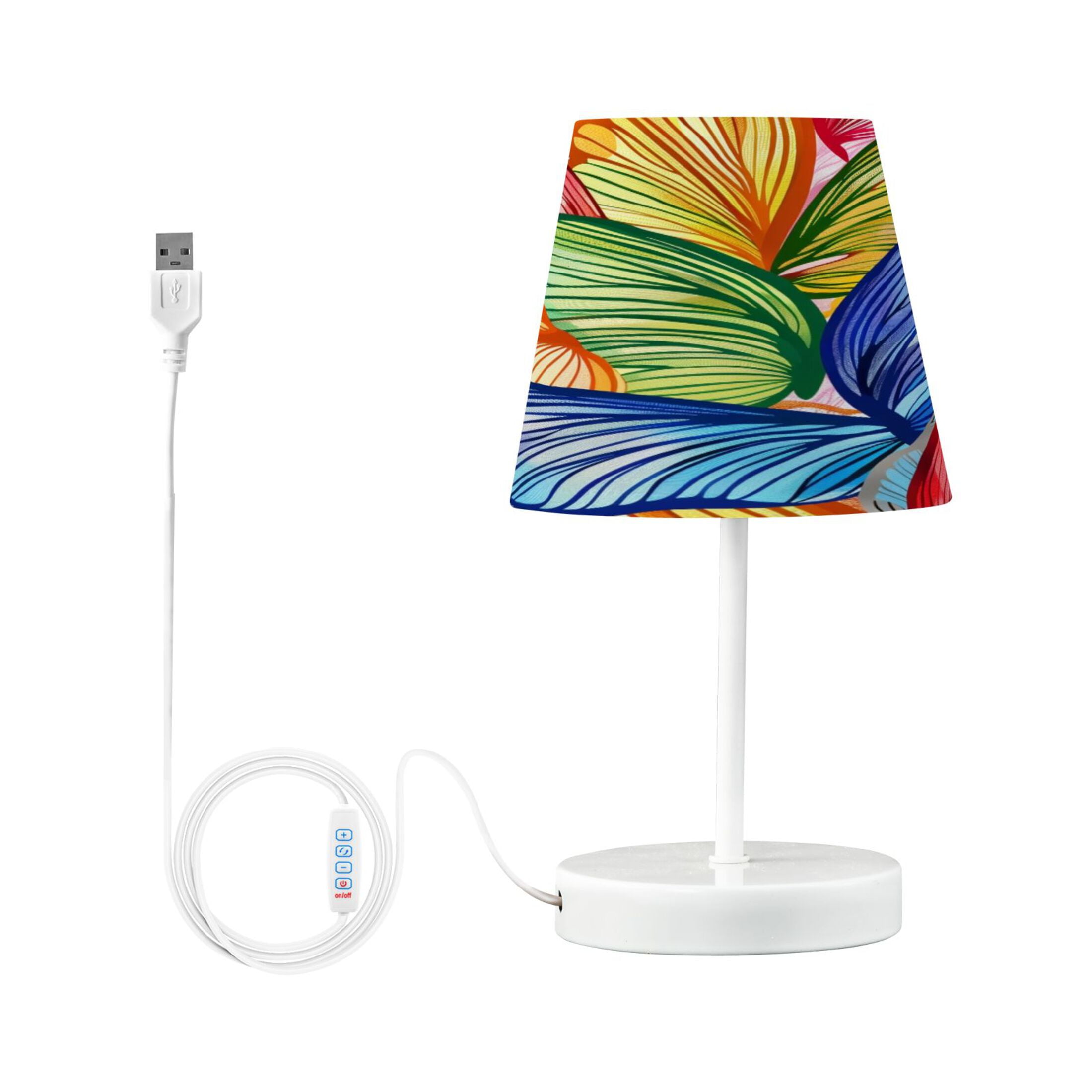 Ryvnso LED Bedside Table Lamp Abstract Butterfly Print Bedroom Desk ...