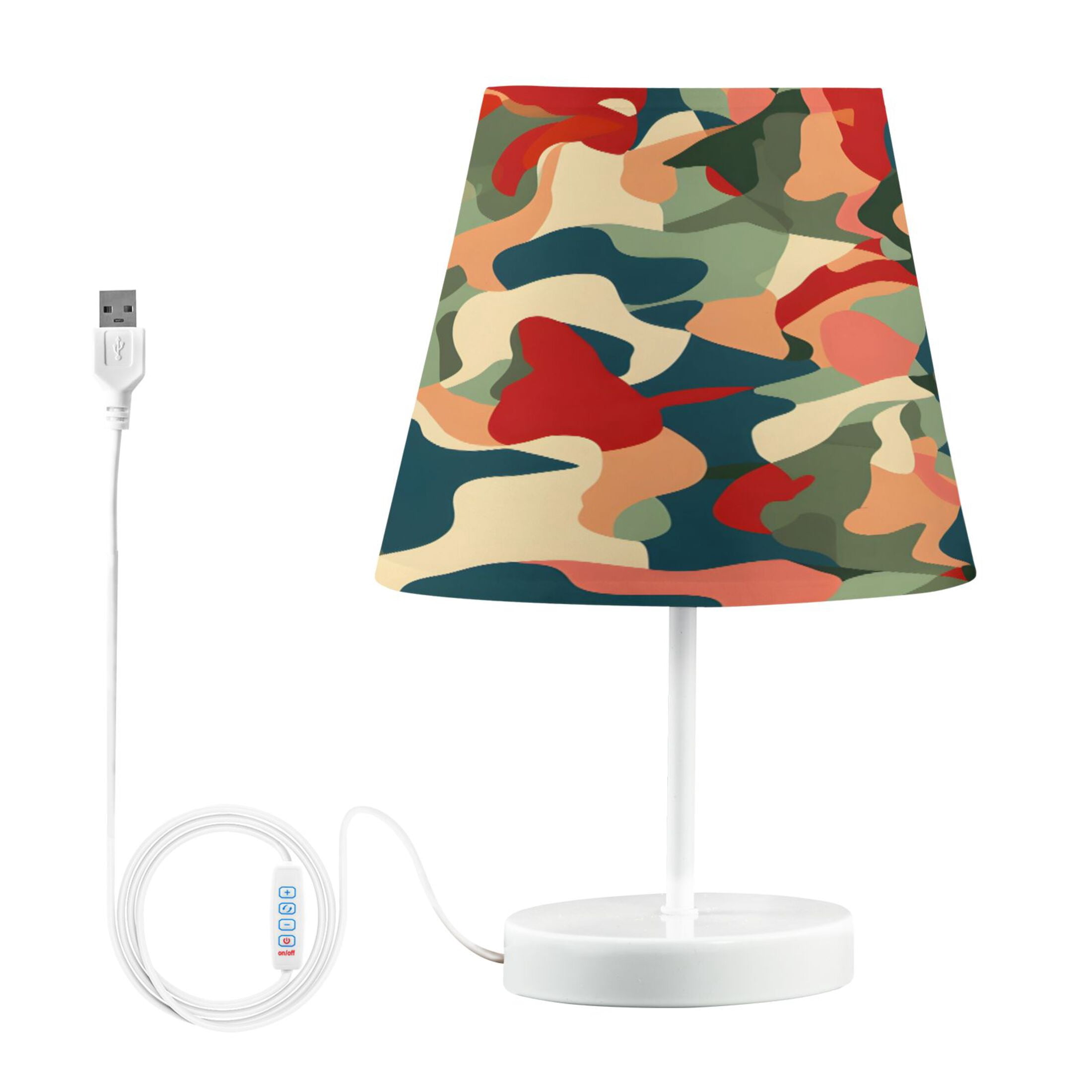 Ryvnso LED Bedside Table Lamp Abstract Camouflage Graffiti Bedroom Desk ...
