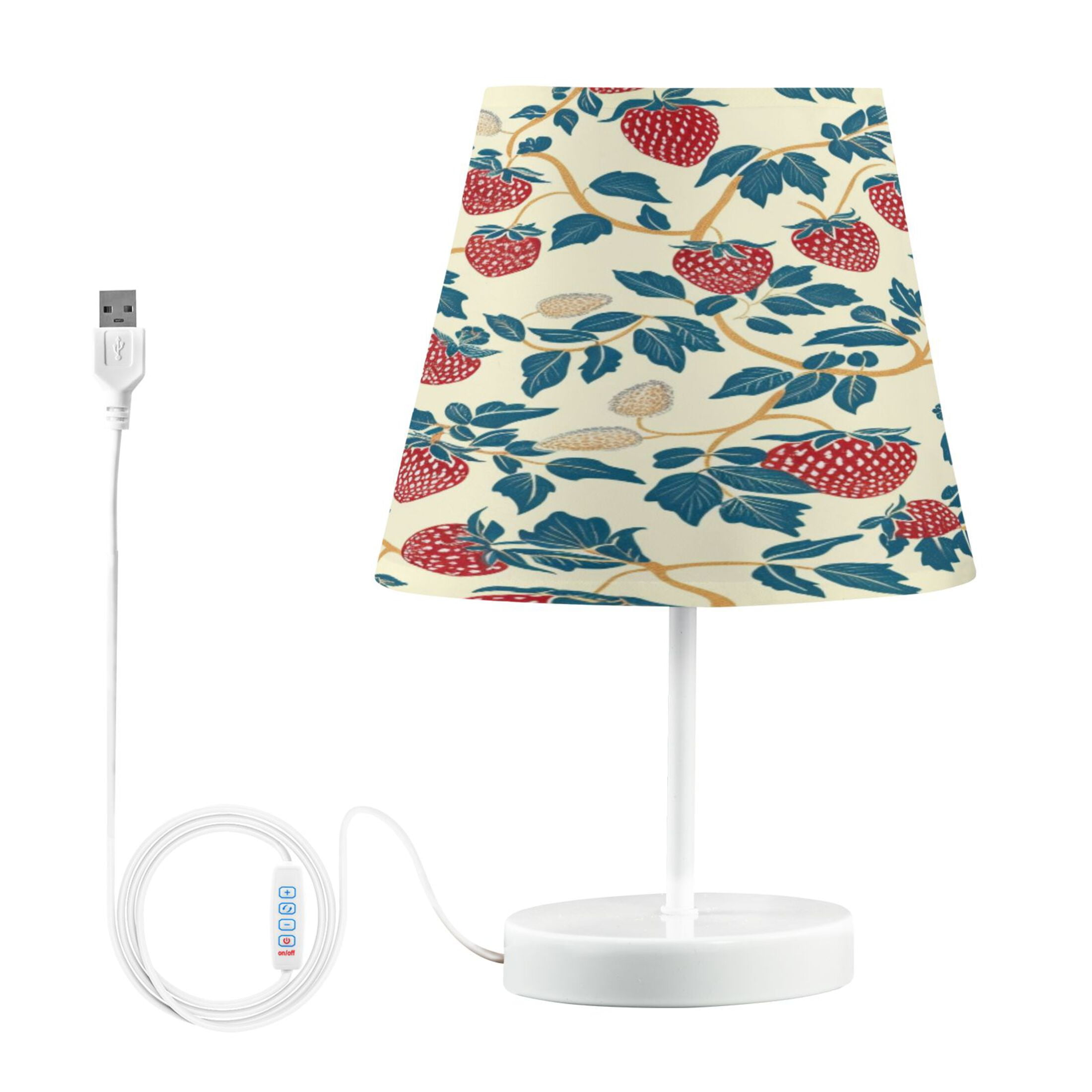 Ryvnso LED Bedside Table Lamp Abstract Strawberry Bedroom Desk Lamps ...