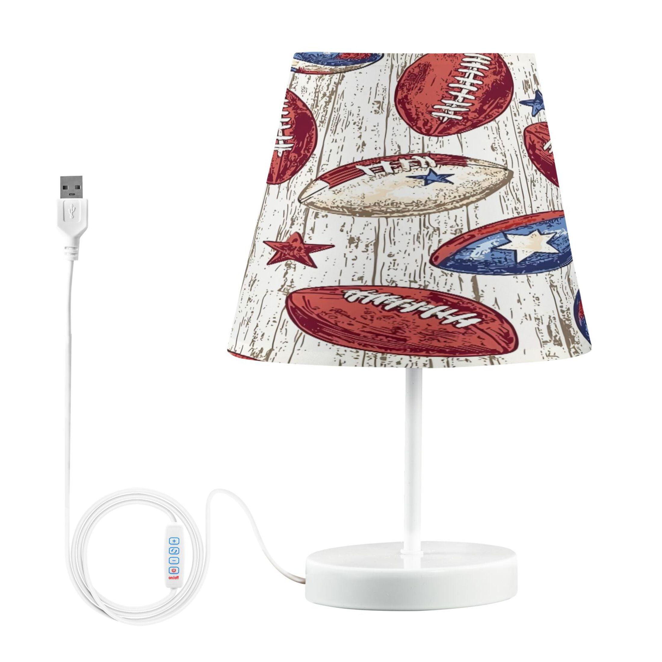 Ryvnso LED Bedside Table Lamp American Rugby Football Bedroom Desk ...