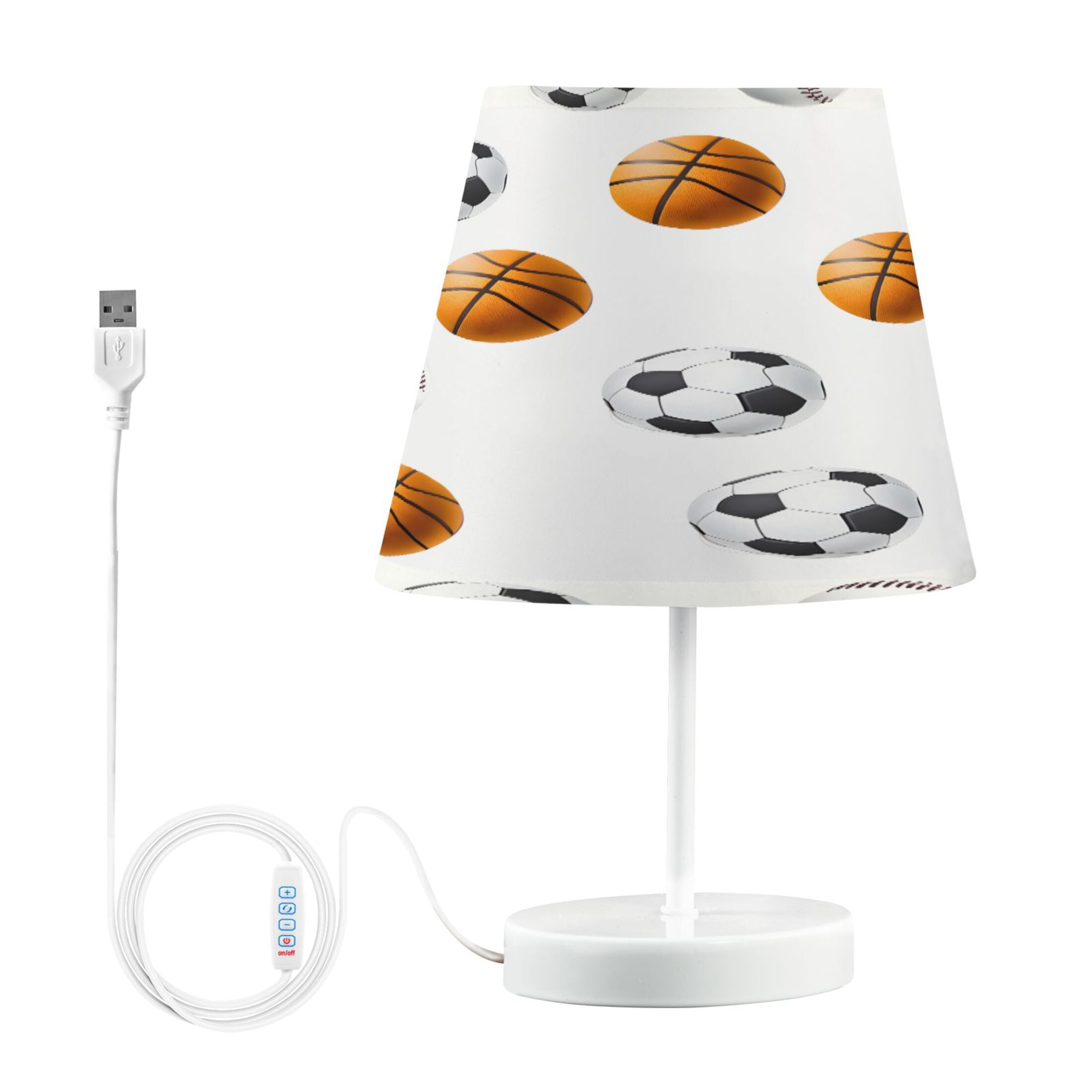 Ryvnso LED Bedside Table Lamp Basketball Football Baseball Bedroom Desk ...