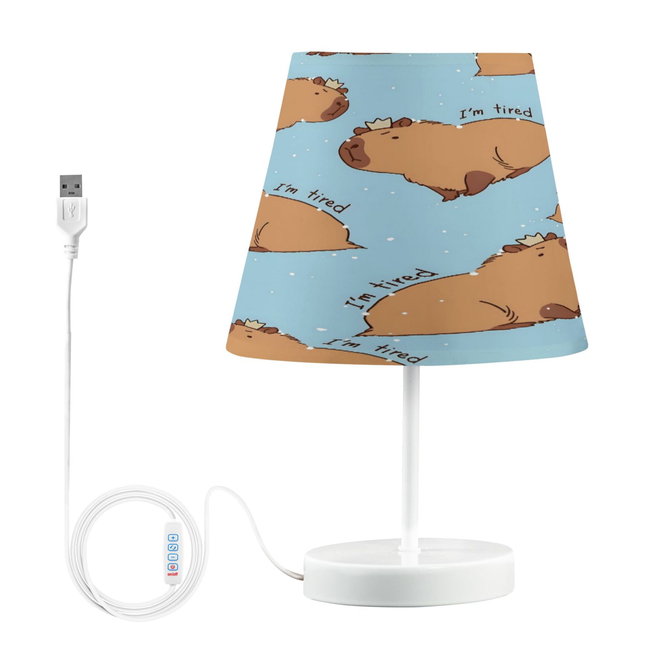 Ryvnso LED Bedside Table Lamp Capybara Animals Bedroom Desk Lamps ...