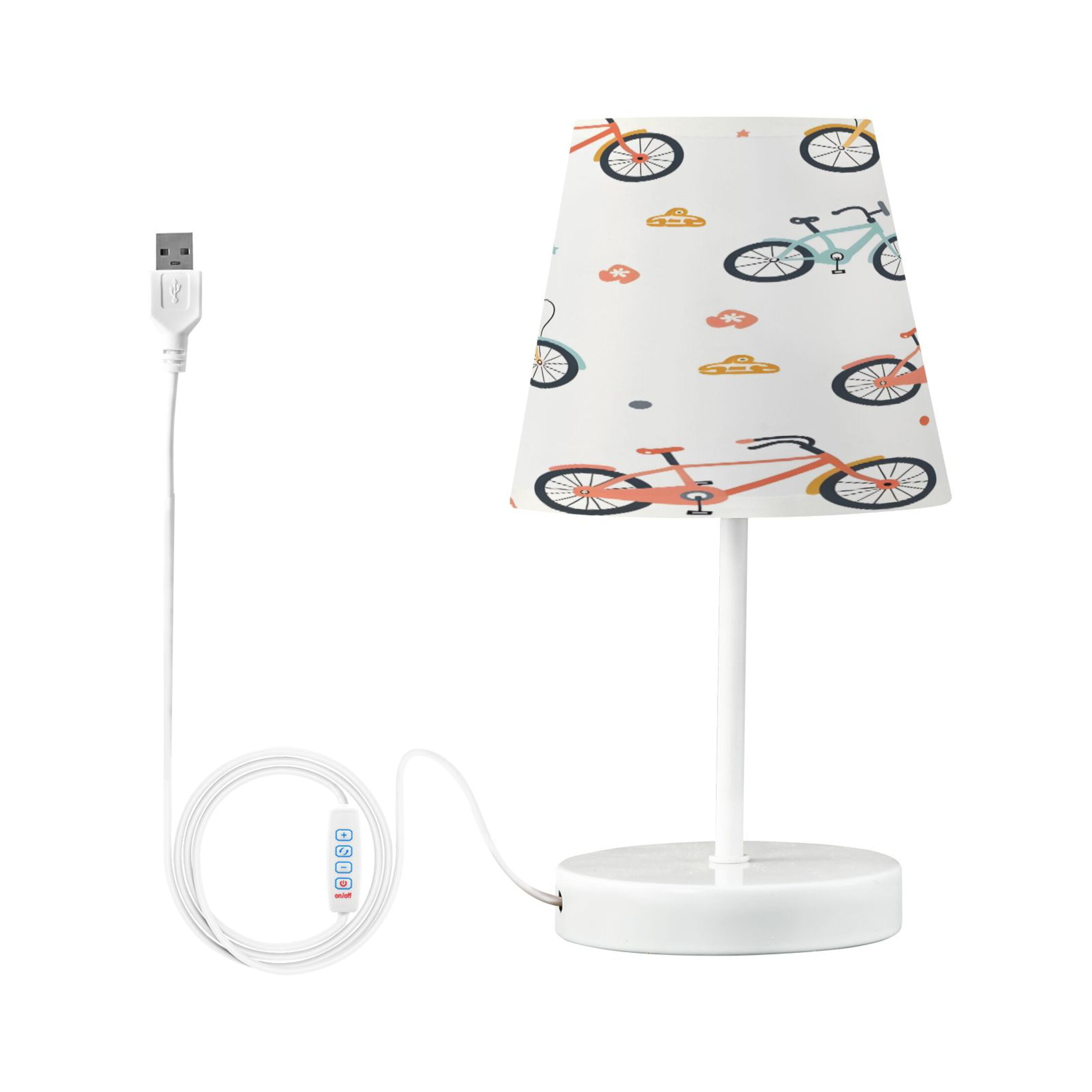 Ryvnso LED Bedside Table Lamp Cartoon Bike Bedroom Desk Lamps ...