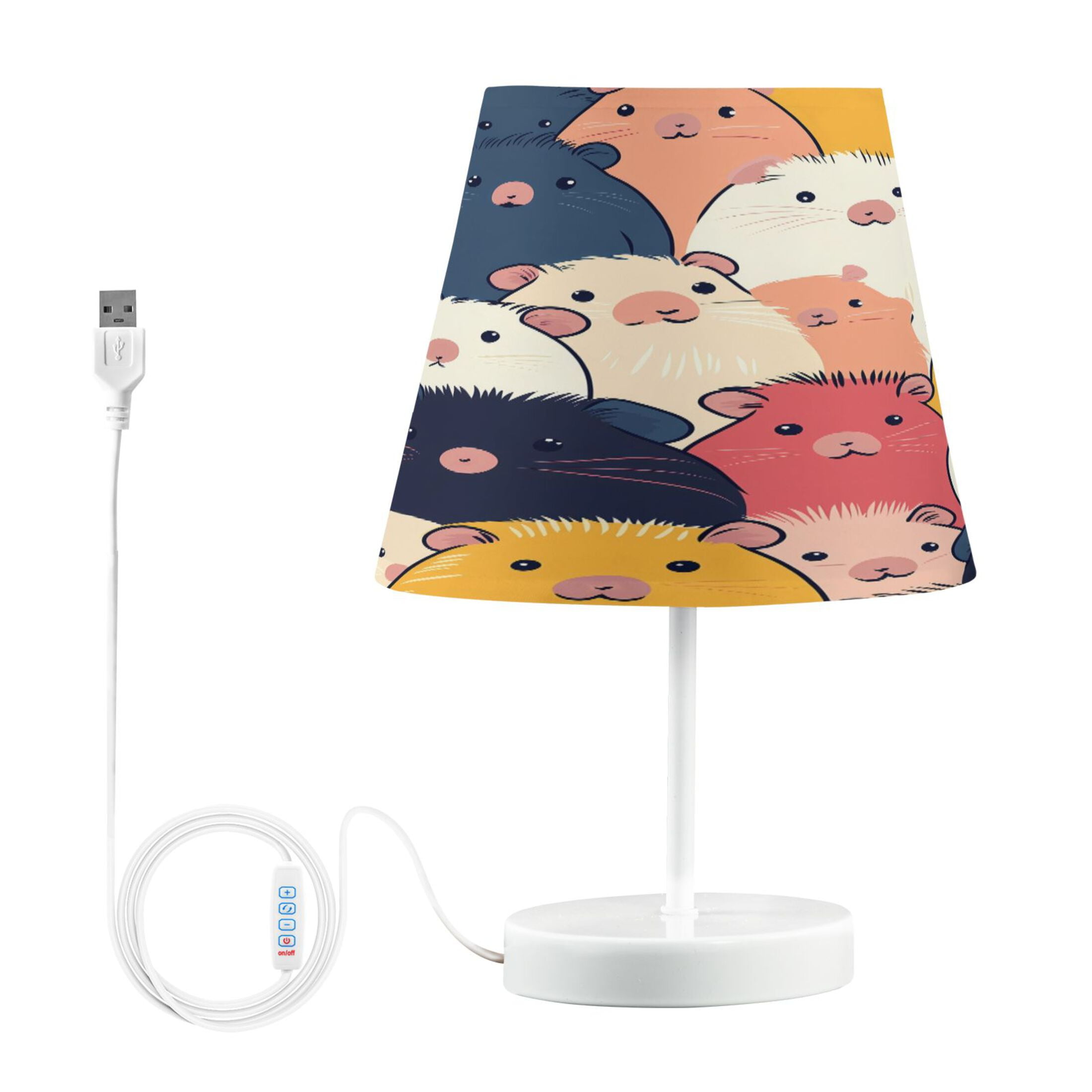 Ryvnso LED Bedside Table Lamp Cartoon Capybara Bedroom Desk Lamps ...