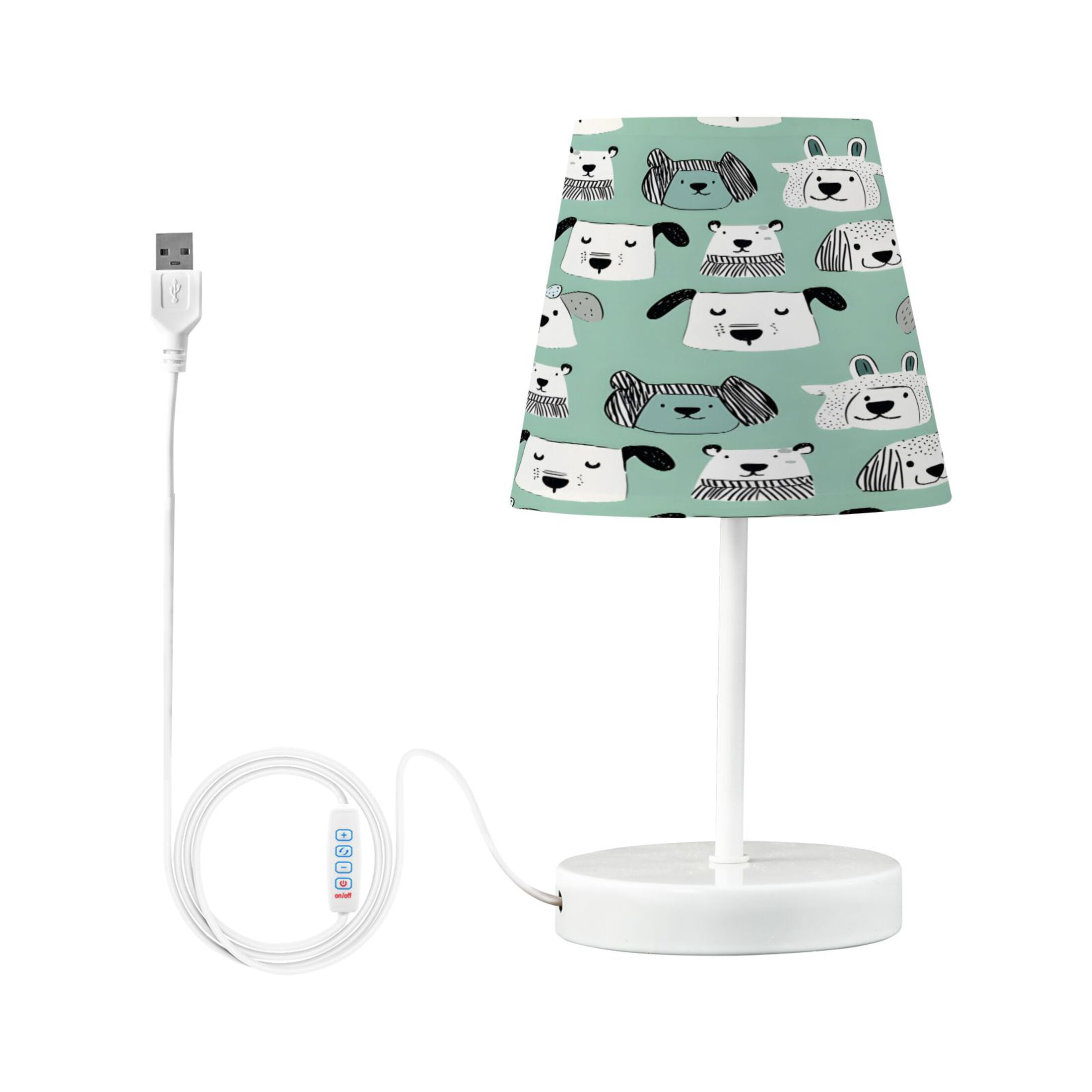 Ryvnso LED Bedside Table Lamp Cartoon Dogs Doodle-p1 Bedroom Desk Lamps ...