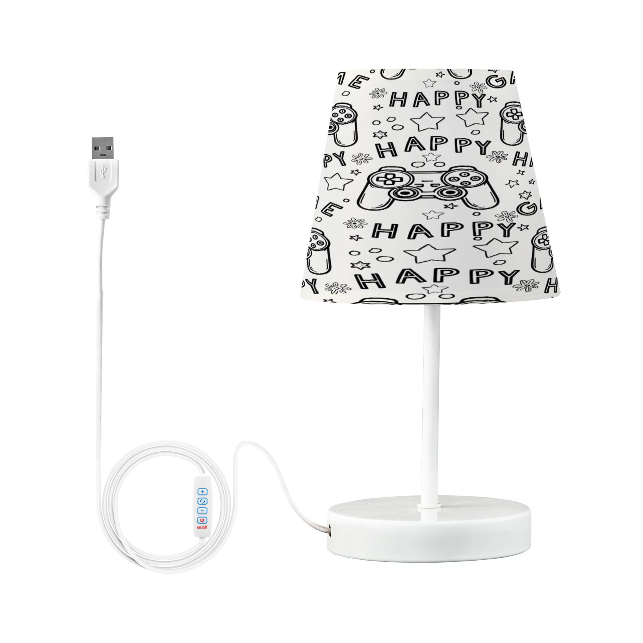 Ryvnso LED Bedside Table Lamp Cartoon Gamepad Bedroom Desk Lamps ...
