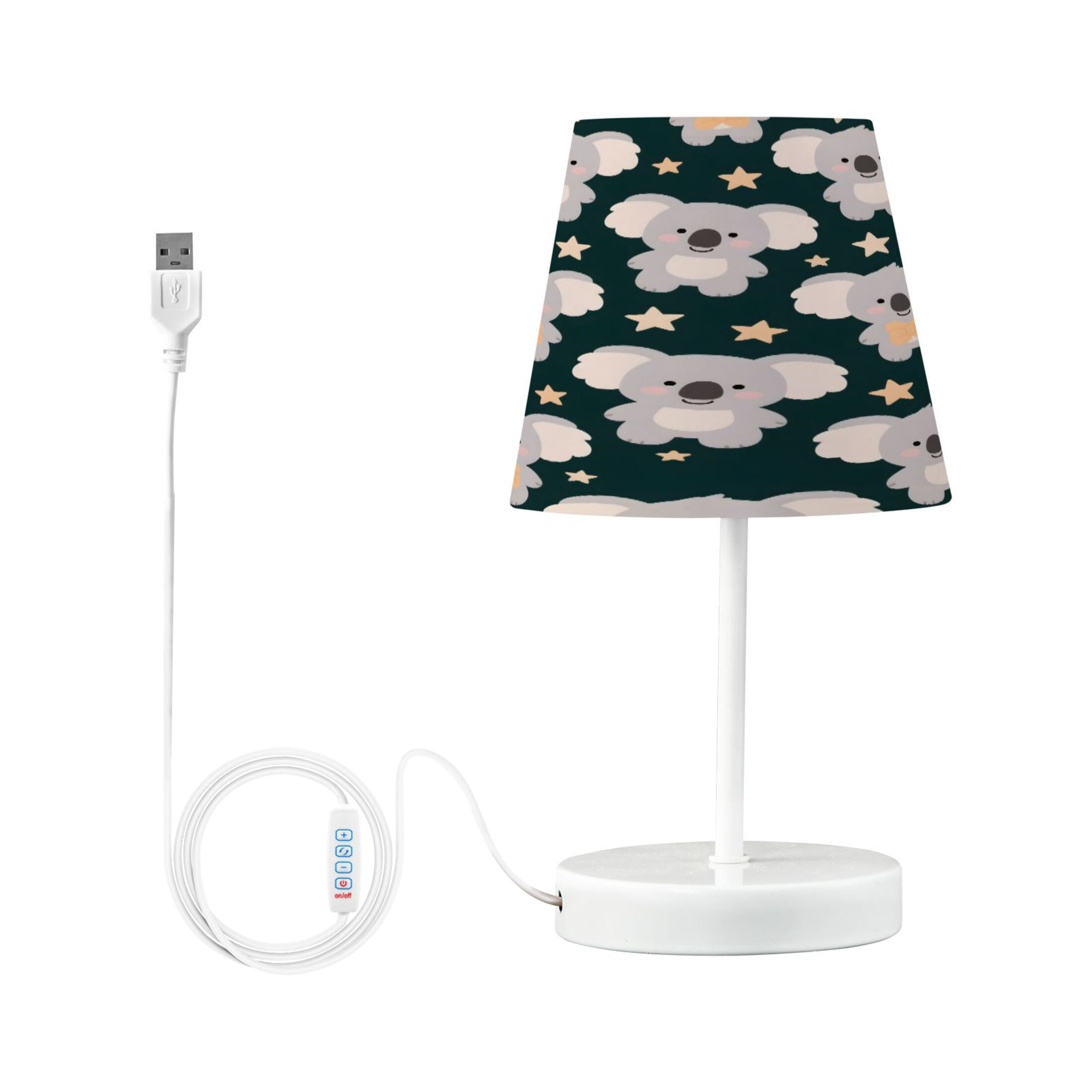 Ryvnso LED Bedside Table Lamp Cartoon Koala Stars Bedroom Desk Lamps ...