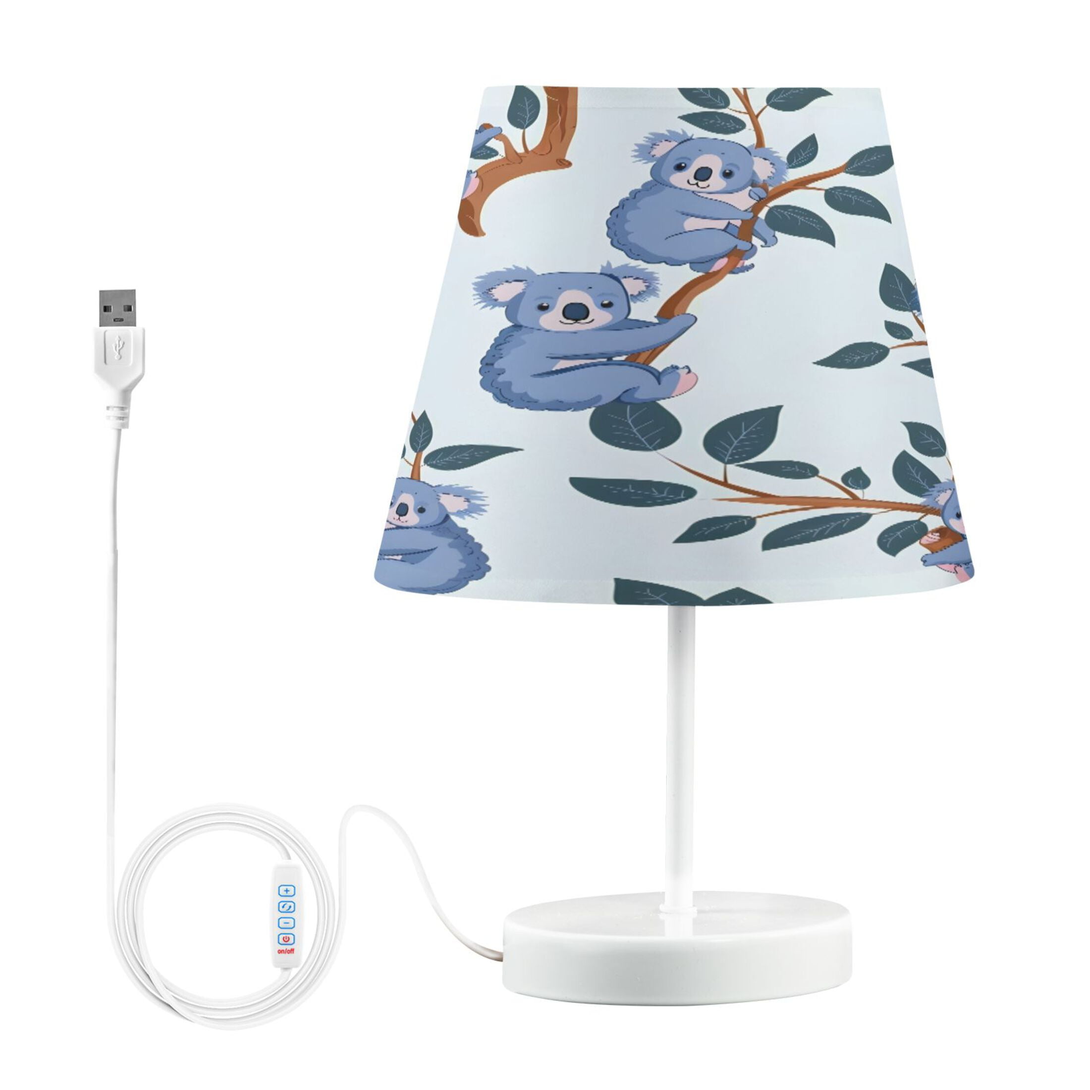 Ryvnso LED Bedside Table Lamp Cartoon Koalas Bedroom Desk Lamps ...
