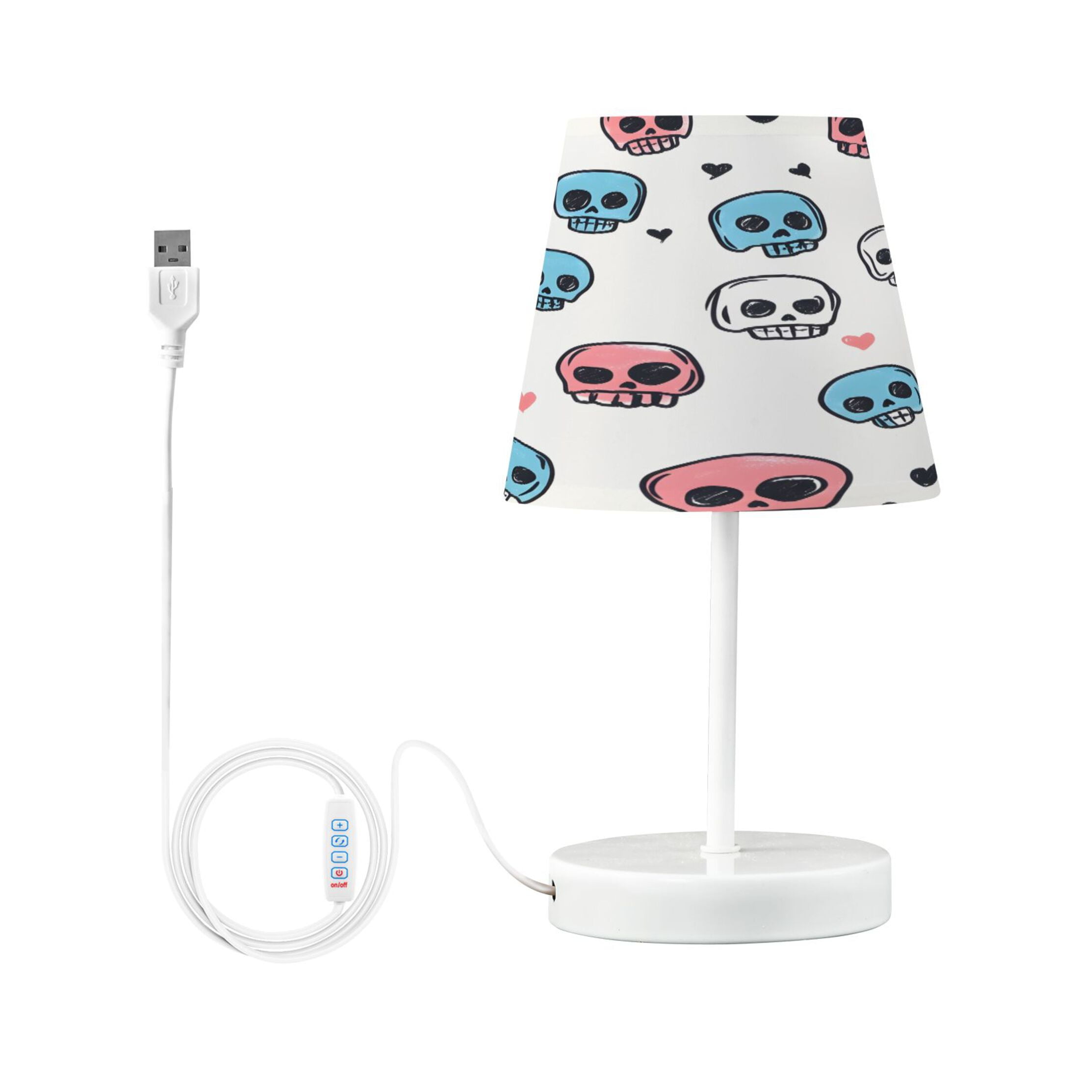 Ryvnso LED Bedside Table Lamp Cartoon Skull Bedroom Desk Lamps ...