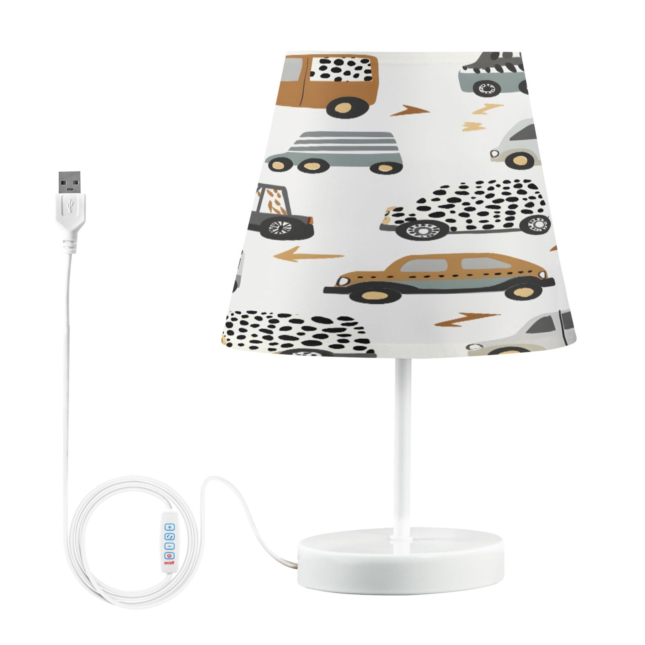 Ryvnso LED Bedside Table Lamp Cartoon Trucks Leopard Bedroom Desk Lamps ...