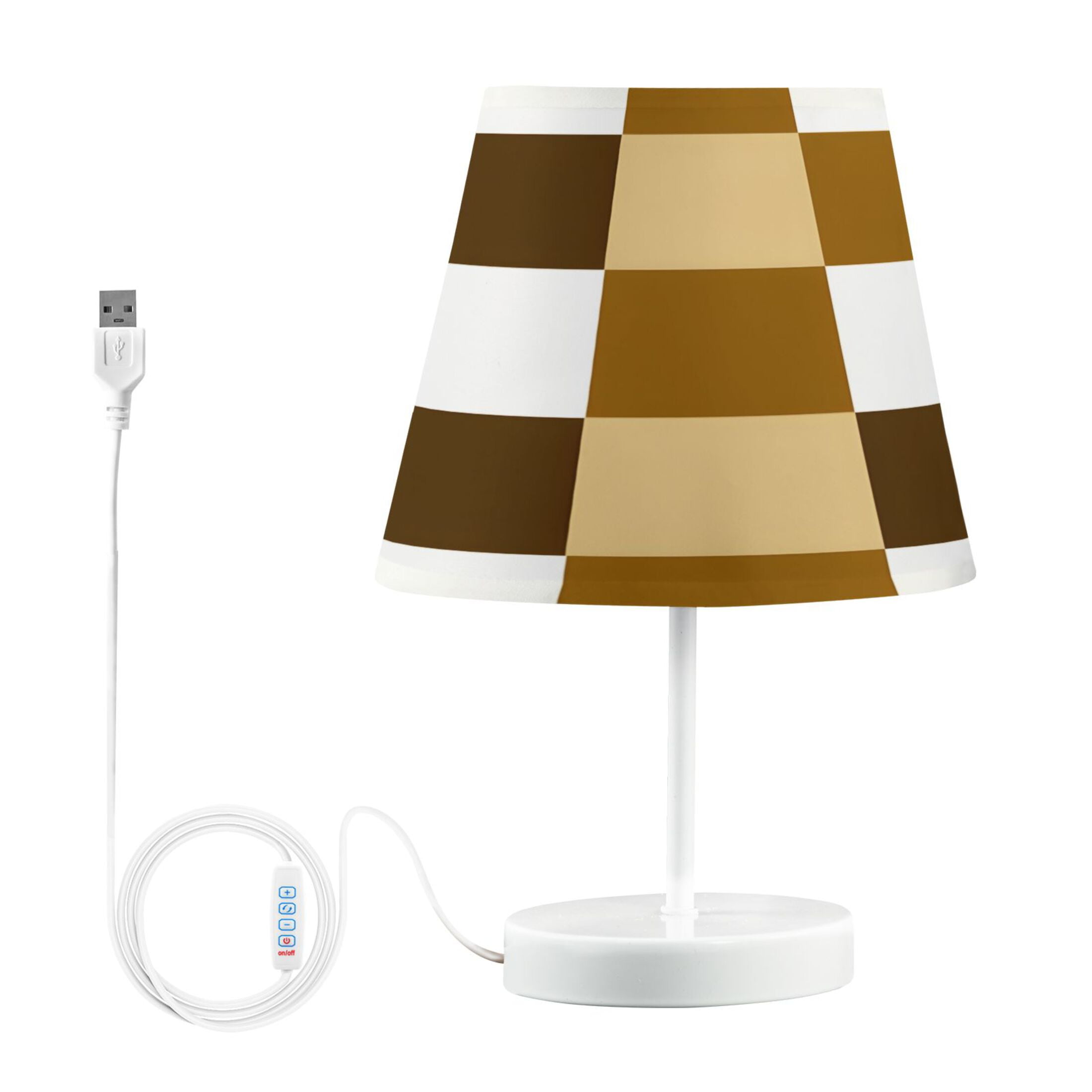 Ryvnso LED Bedside Table Lamp Checkered Plaid-a8 Bedroom Desk Lamps ...